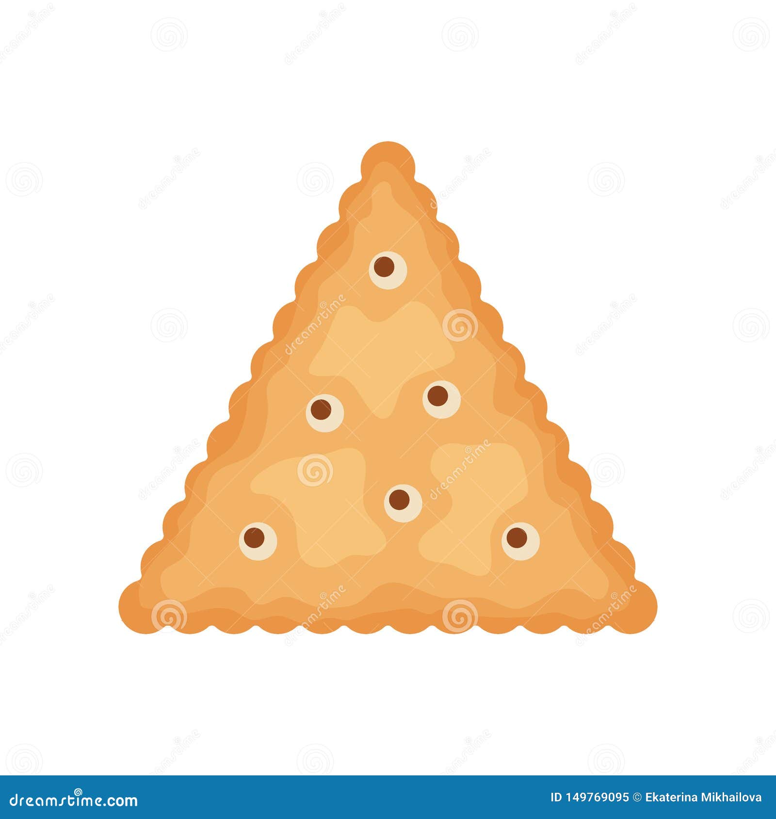Cracker Chips Triangle Shape Isolated on White Background. Biscuit ... Cracker Chips Triangle Shape Isolated on White Background. Biscuit ...