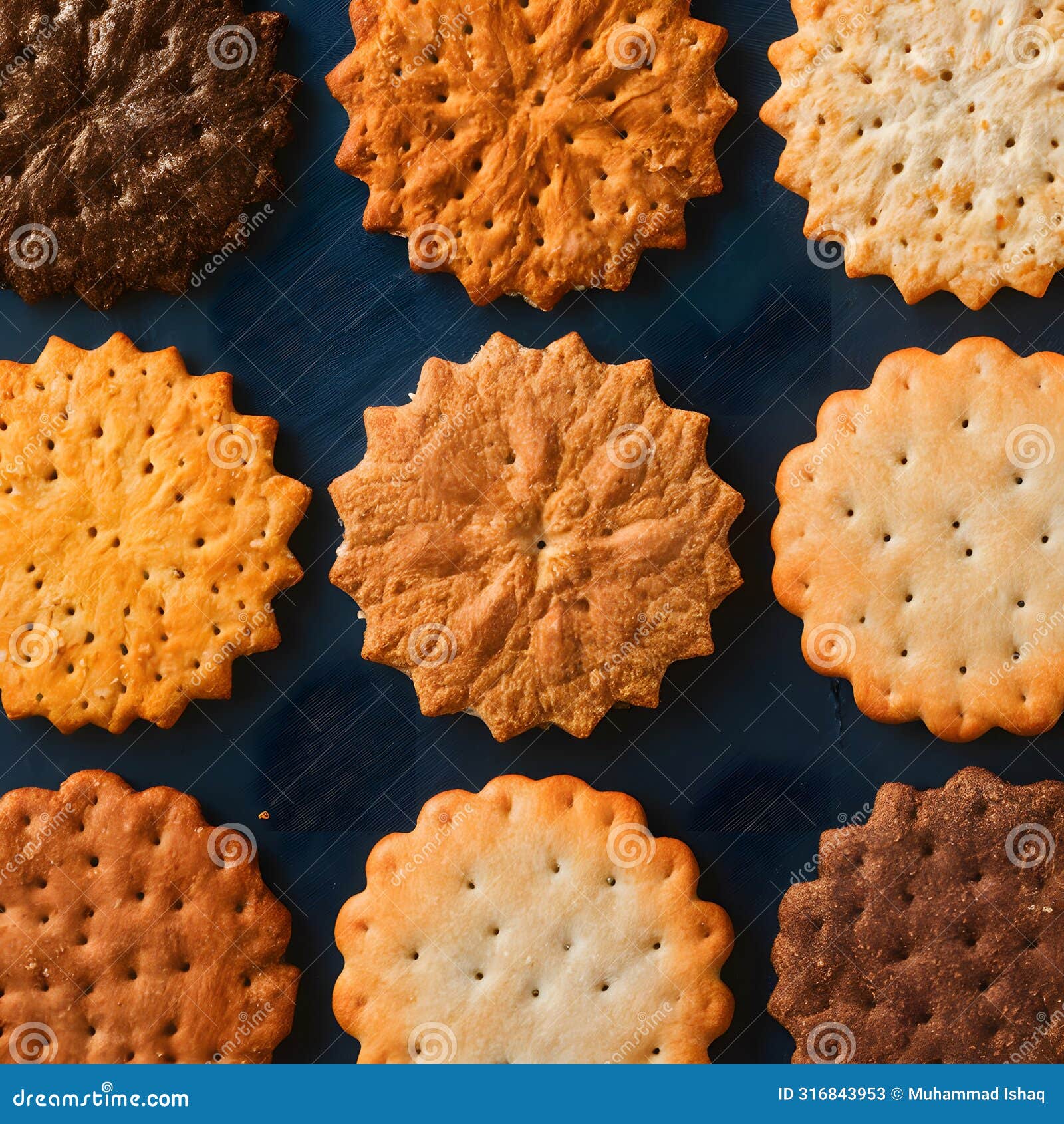 Cracker Collection, a Crispy Array for Snacking Satisfaction Stock ...