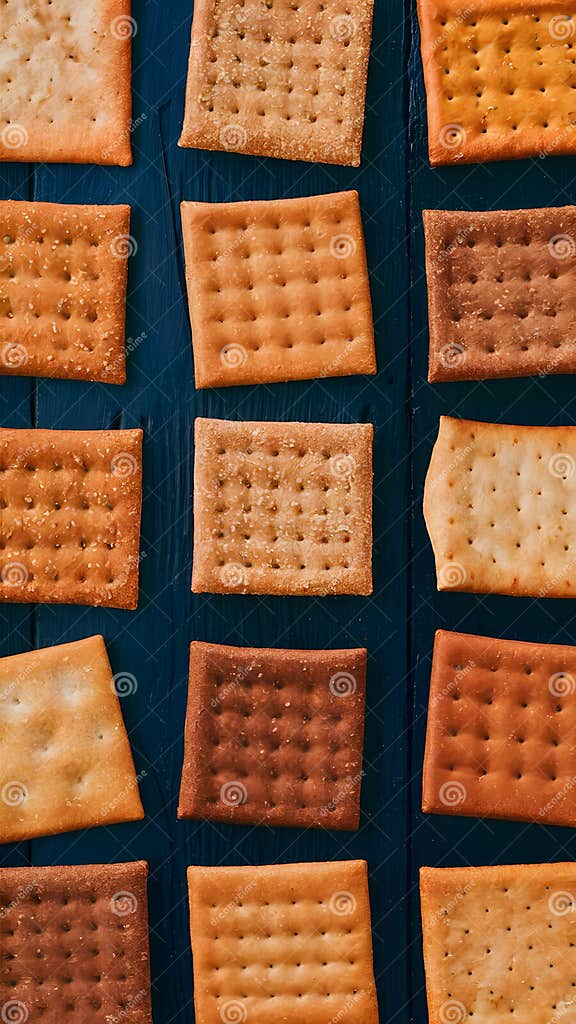 Cracker Collection, a Crispy Array for Snacking Satisfaction Stock ...