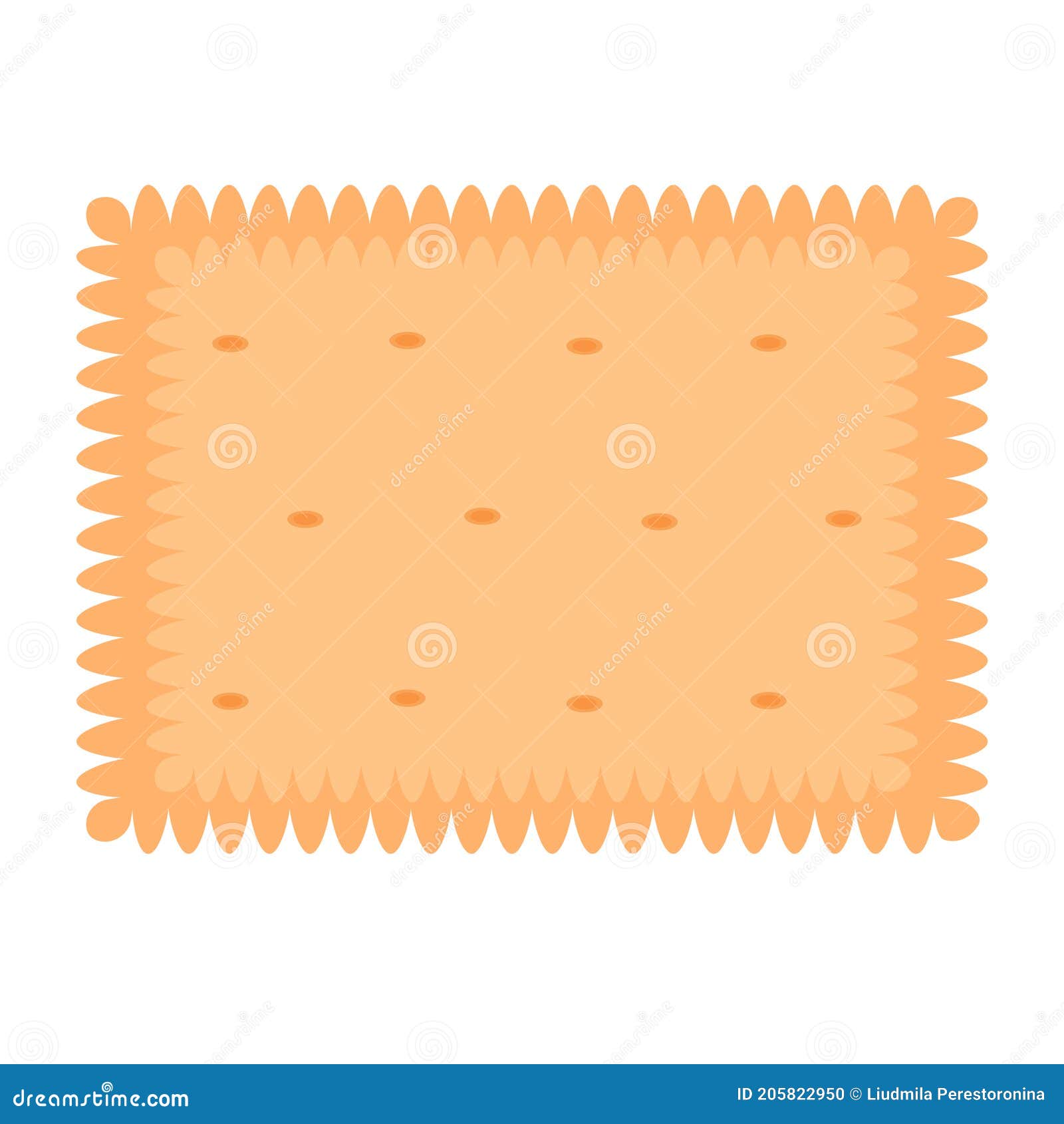 Cracker Cookies. Rectangular Shape. Color Image Stock Vector ...