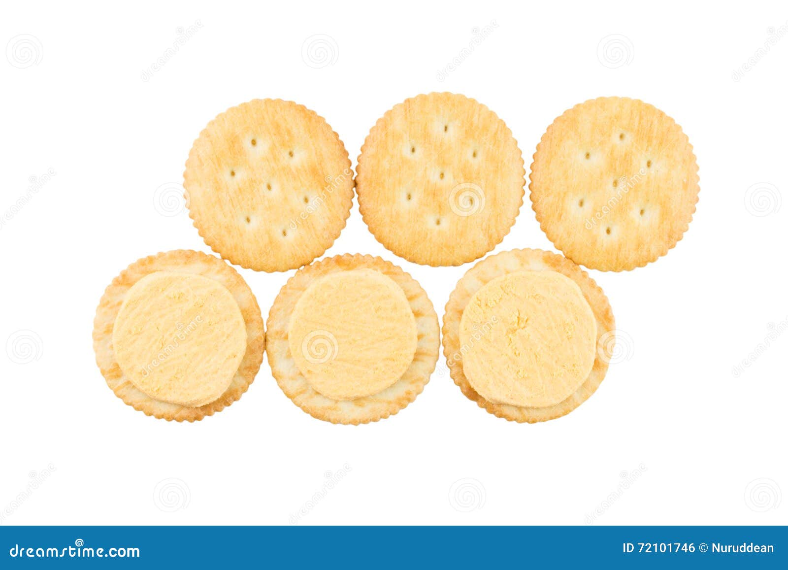 Cracker Cream Cheese on White Background. Stock Photo - Image of wheat ...