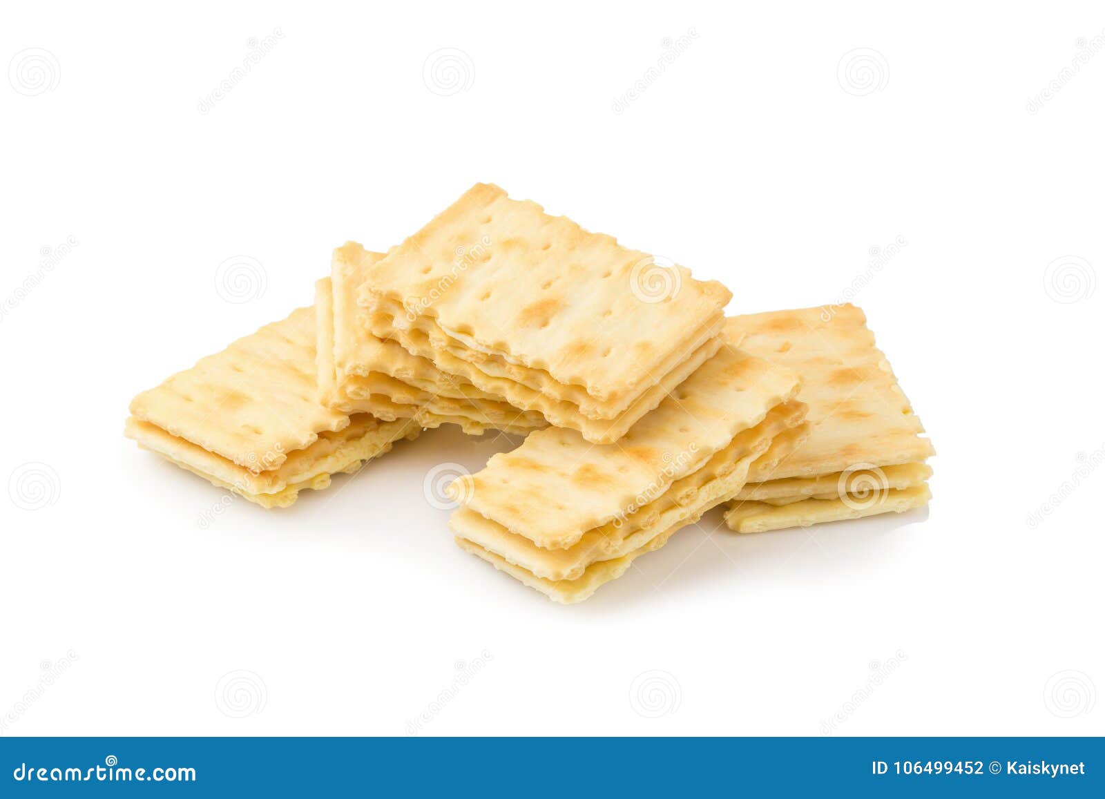 Cracker With Creamy Layer Isolated On White Background Royalty-Free ...