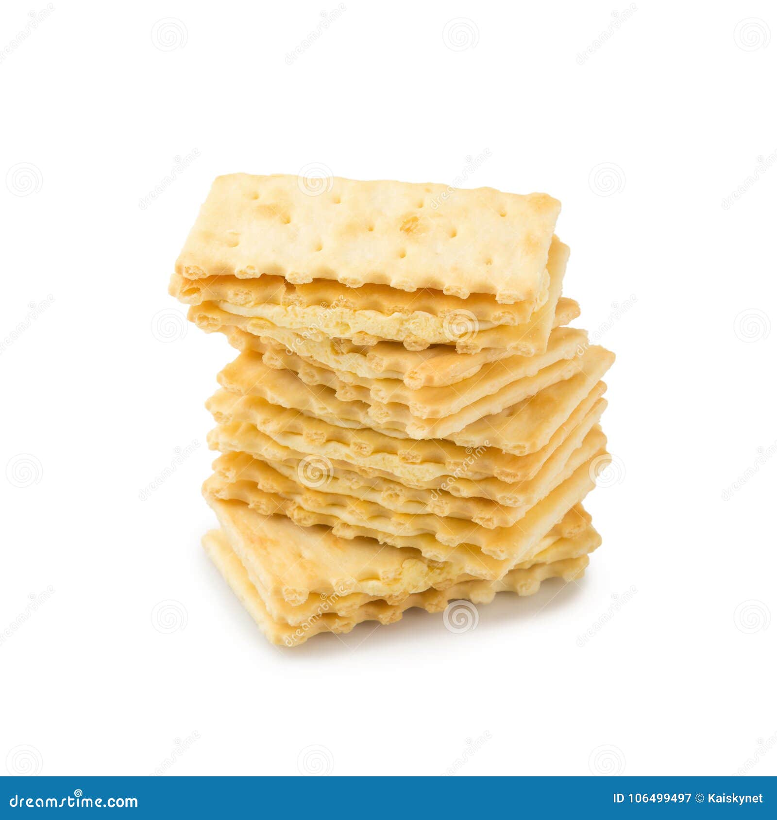 Cracker With Creamy Layer Isolated On White Background Royalty-Free ...