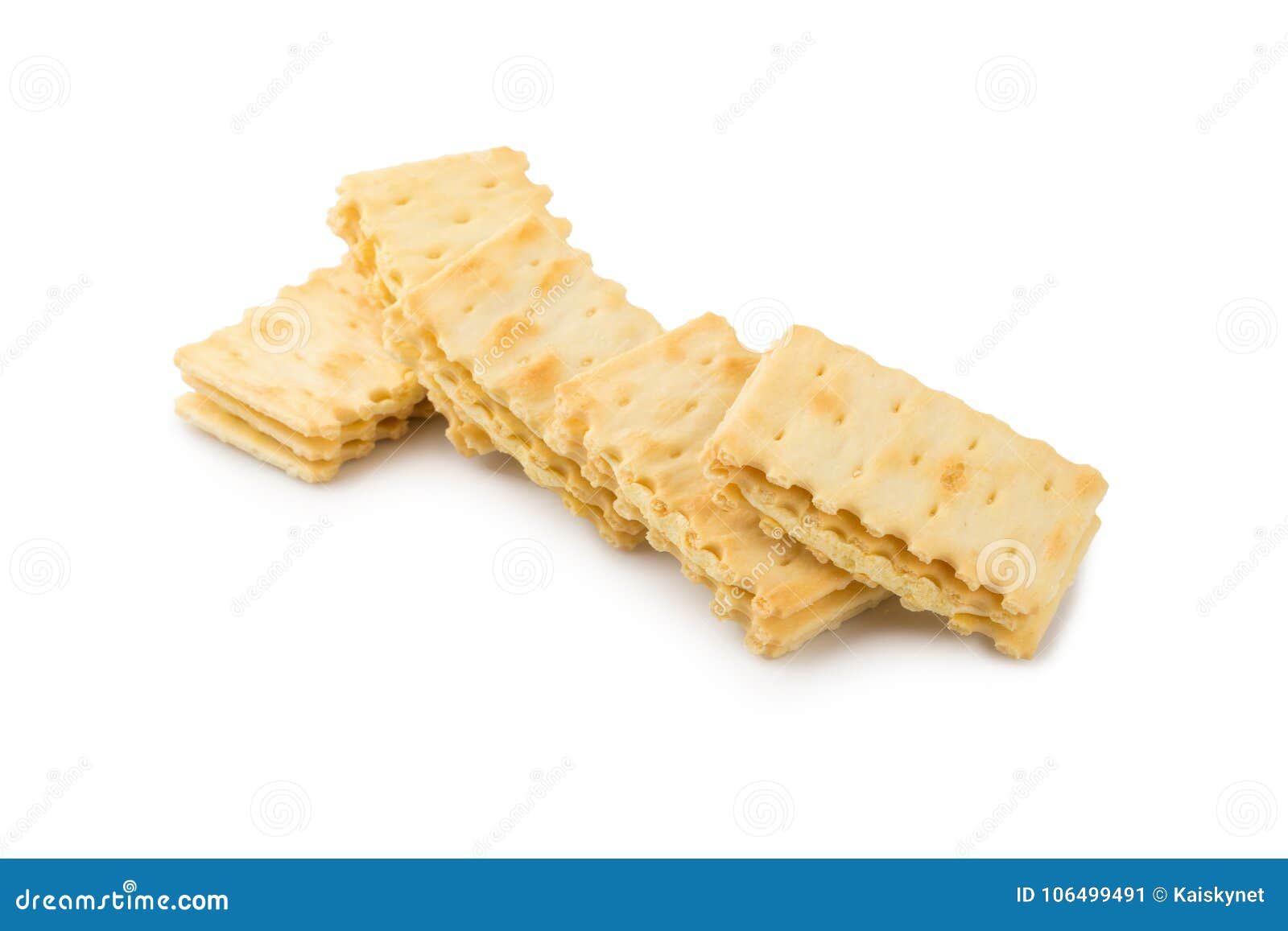 Cracker with Creamy Layer Isolated on White Background Stock Image ...