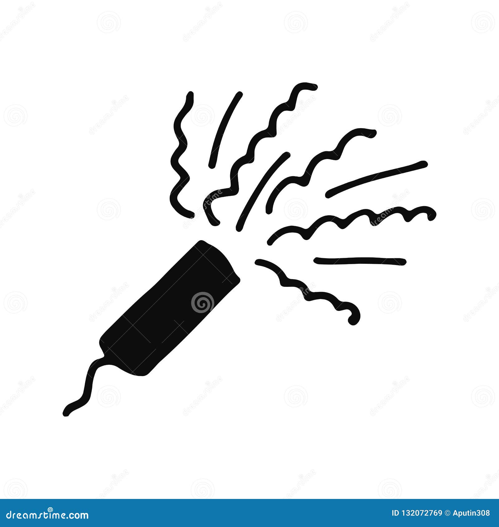 Cracker Festive. Silhouette Vector Icon Stock Vector - Illustration of ...