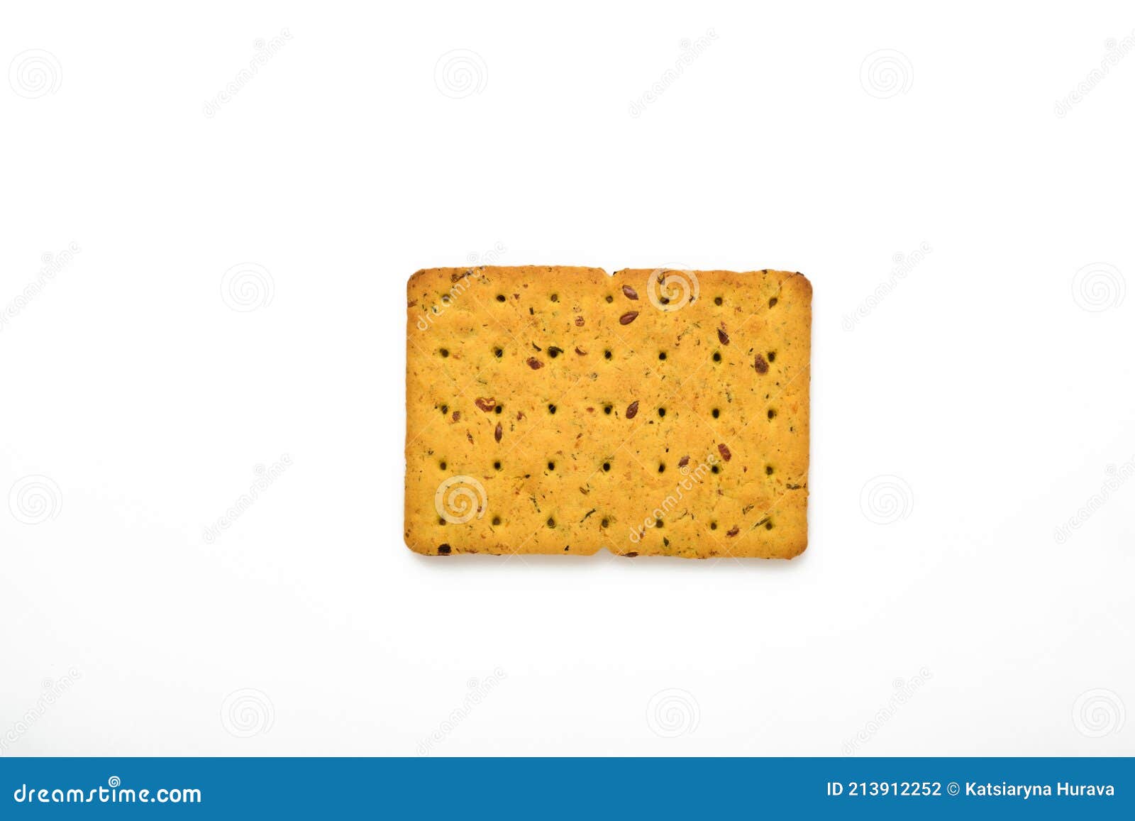 Cracker with Flax Seeds and Oat Bran Rectangular Shape for Healthy ...