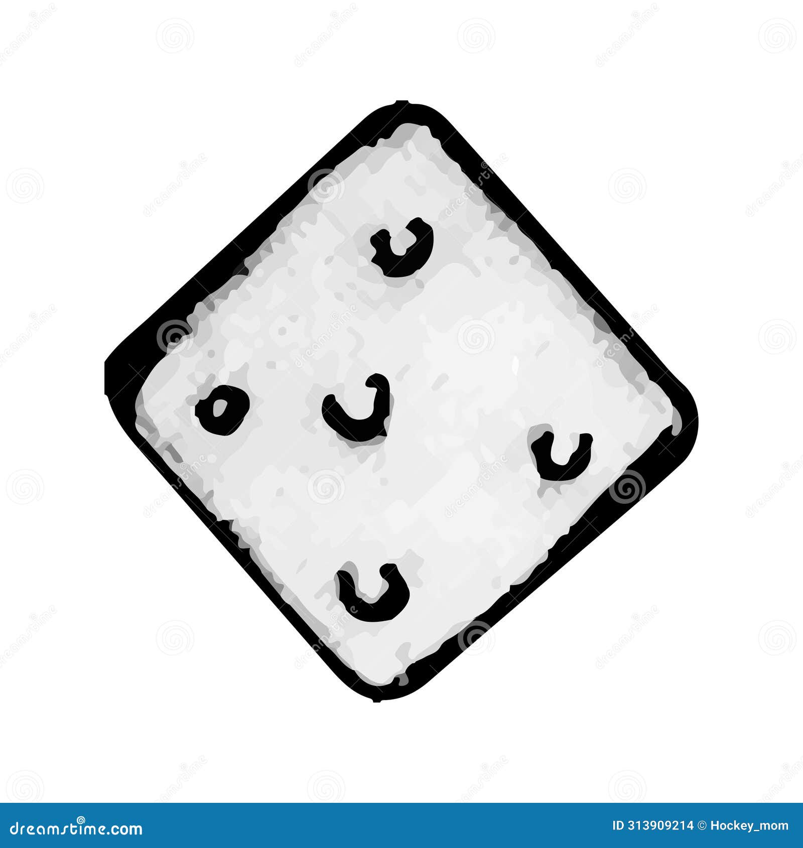 Cracker Sketch. Cracker Icon Hand Drawn in Doodle Style on White ...