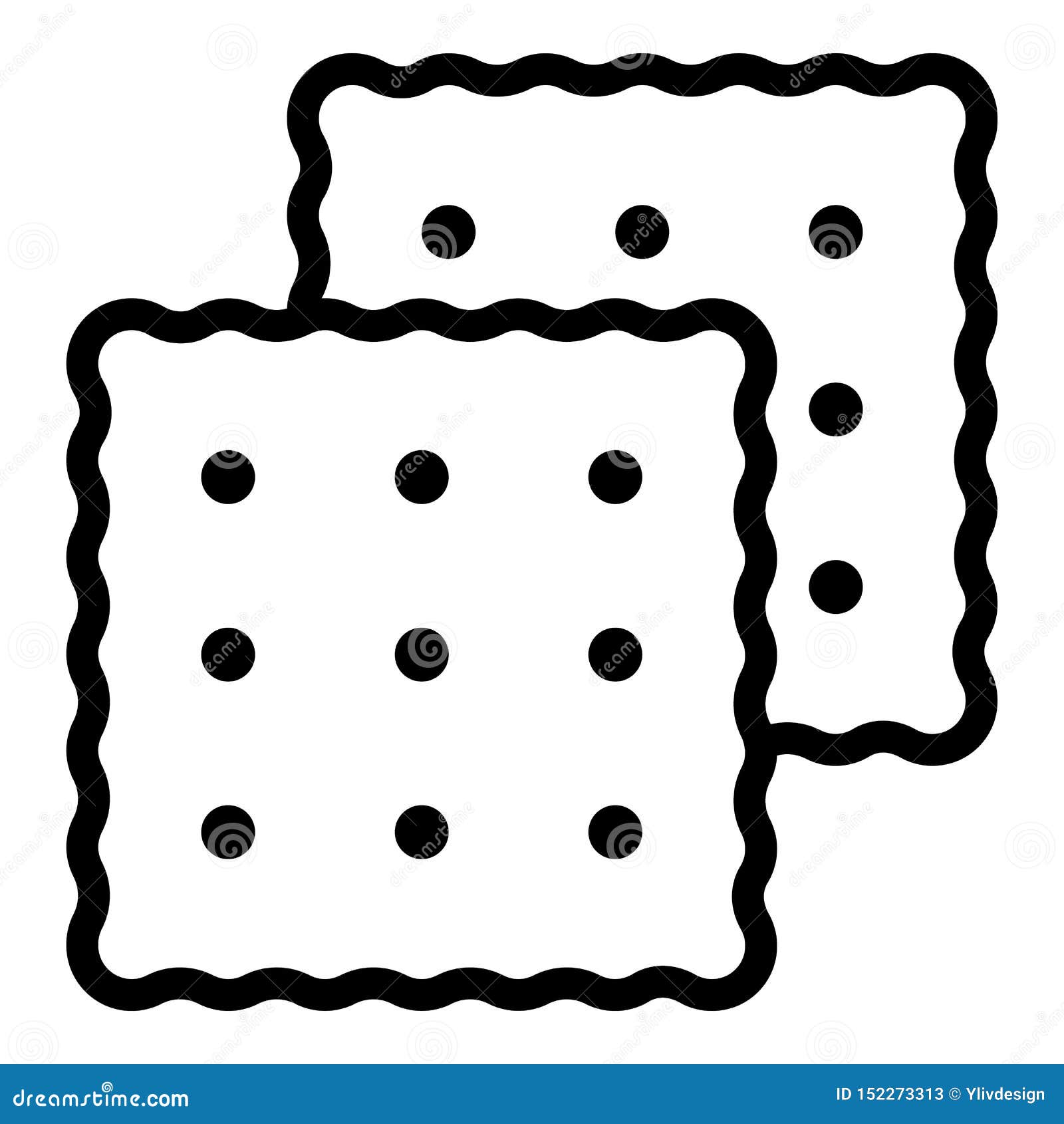 Cracker Icon, Outline Style Stock Vector - Illustration of line, crispy ...
