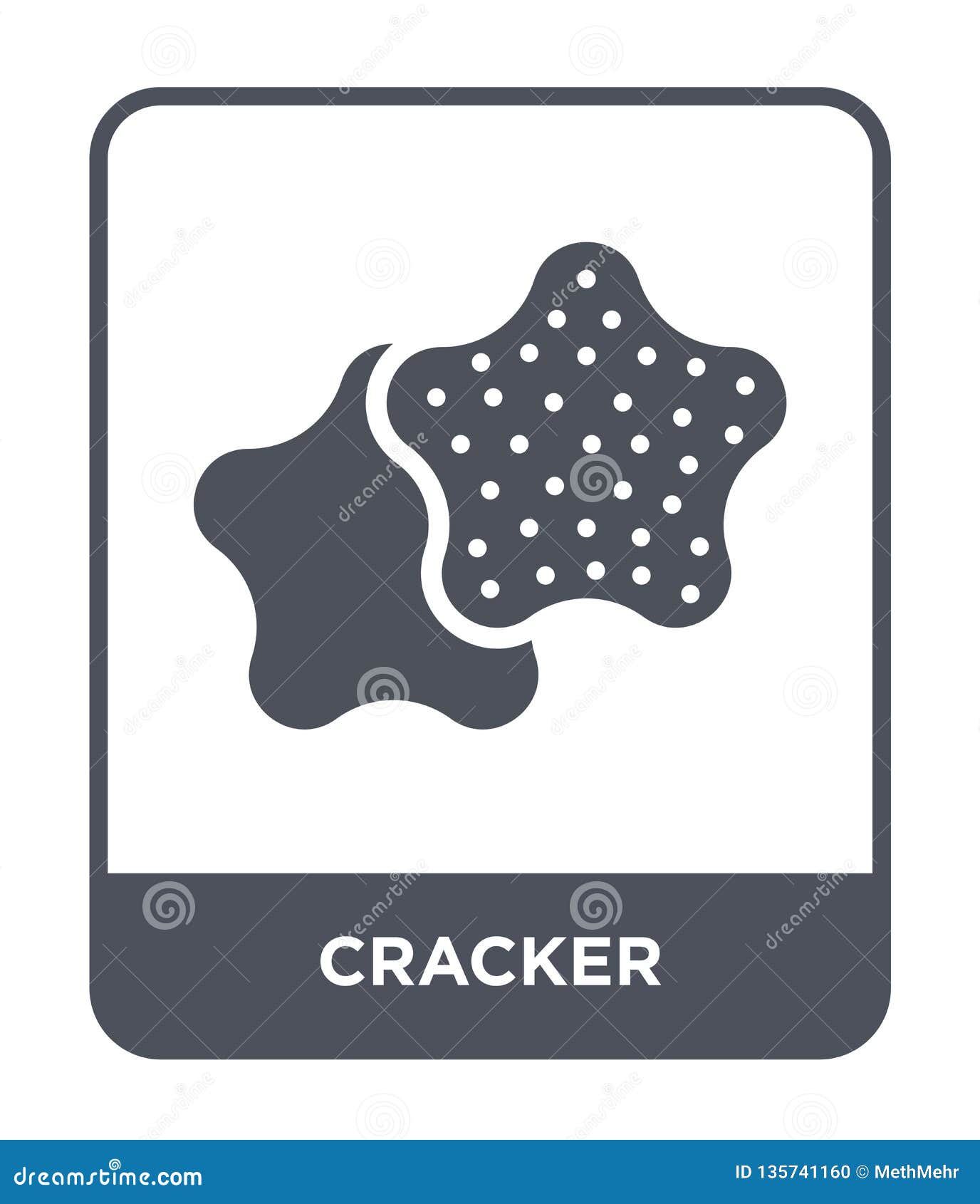 Cracker Icon in Trendy Design Style. Cracker Icon Isolated on White ...