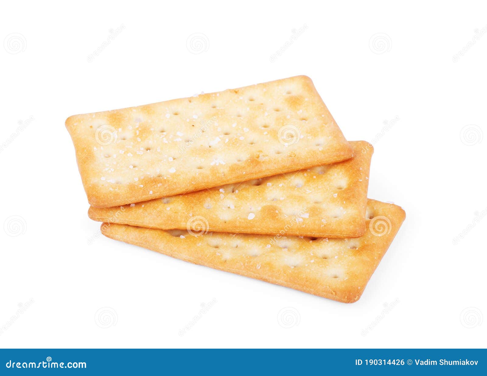 Cracker Isolated on White Background Stock Photo - Image of yummy ...