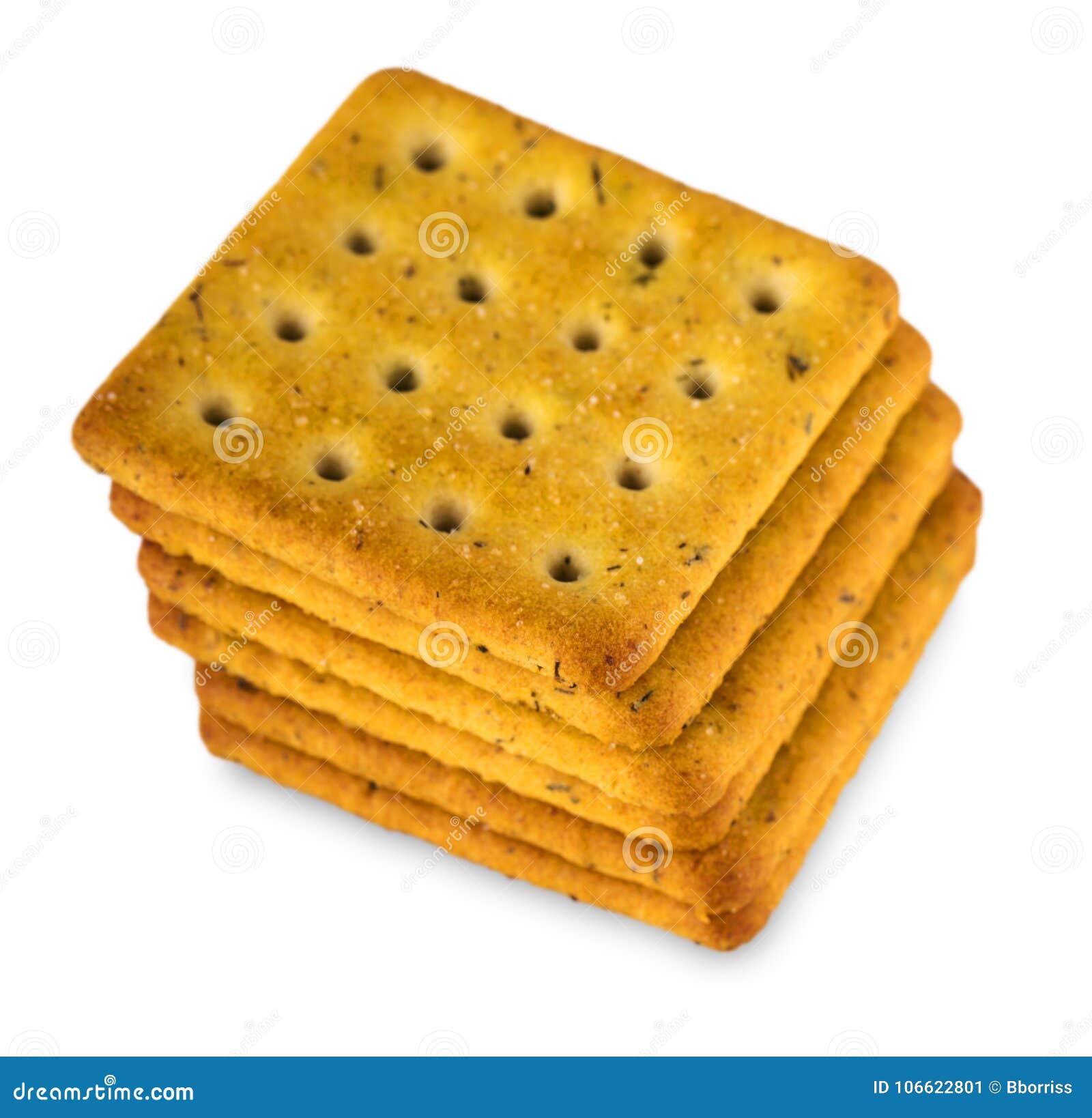 Cracker Isolated on White Background. Stock Image - Image of closeup ...