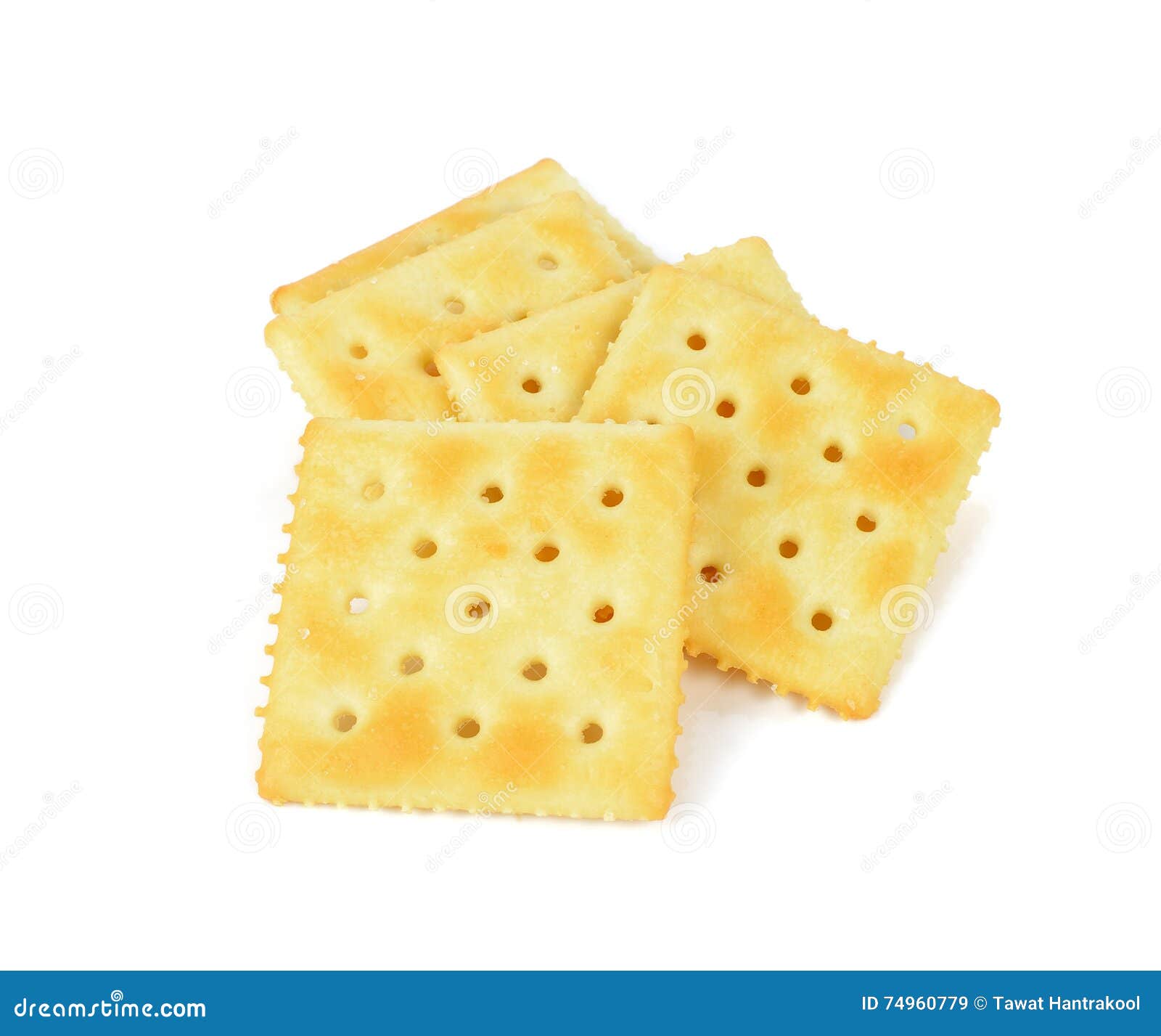 Cracker Isolated on White Background Stock Image - Image of salty, food ...