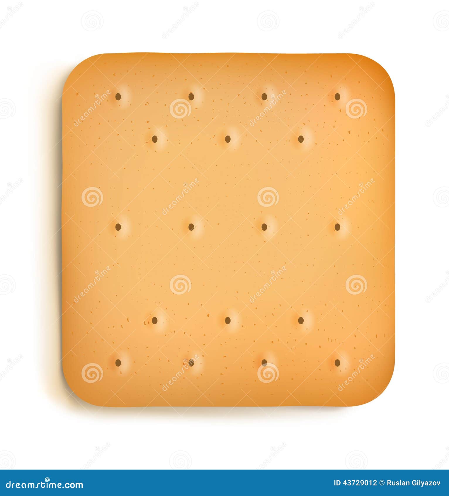 Cracker Isolated on White Background Stock Illustration - Illustration ...