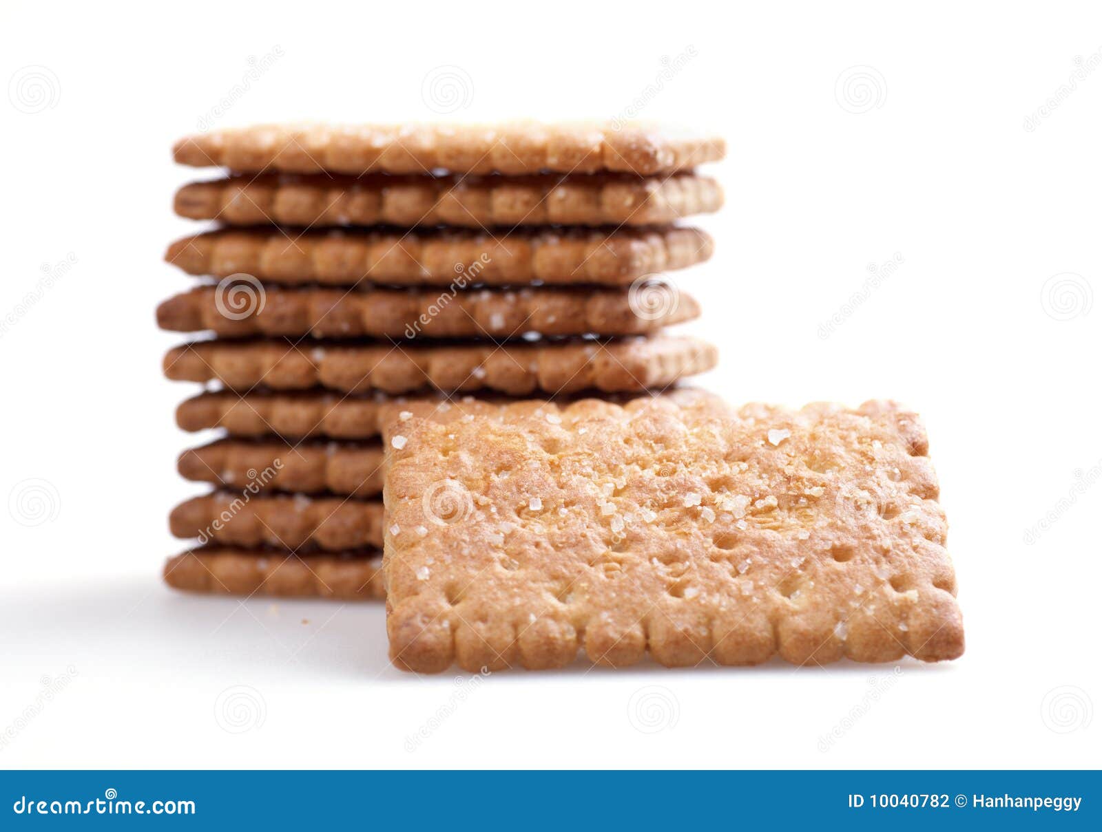 Cracker isolati fotografia stock. Immagine di macro, pila - 10040782