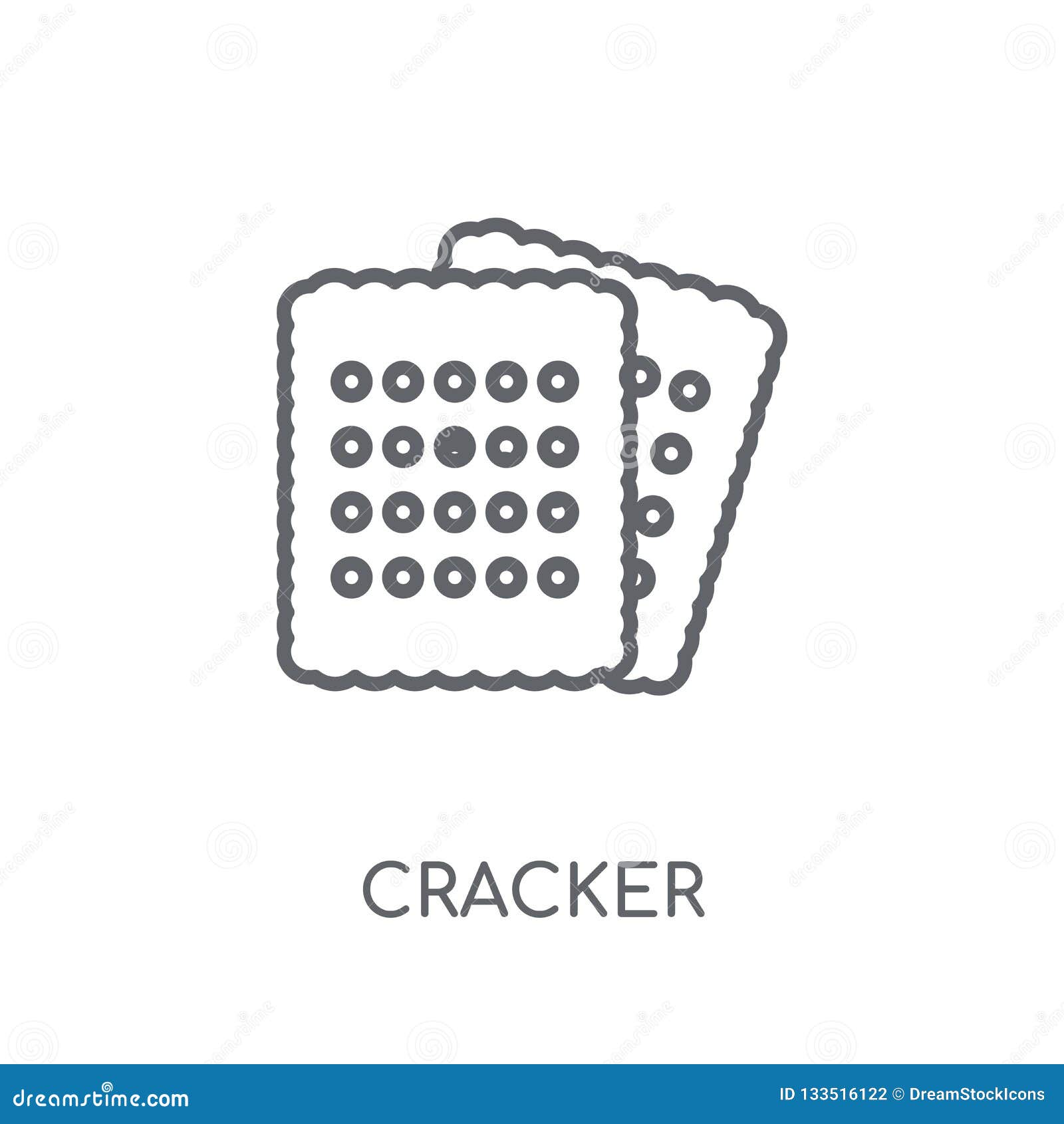 Cracker Linear Icon. Modern Outline Cracker Logo Concept on Whit Stock ...