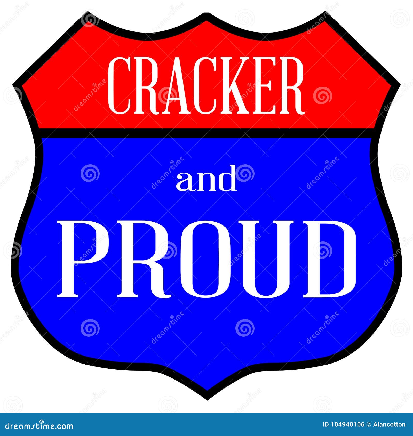 Cracker and Proud stock vector. Illustration of floridan - 104940106