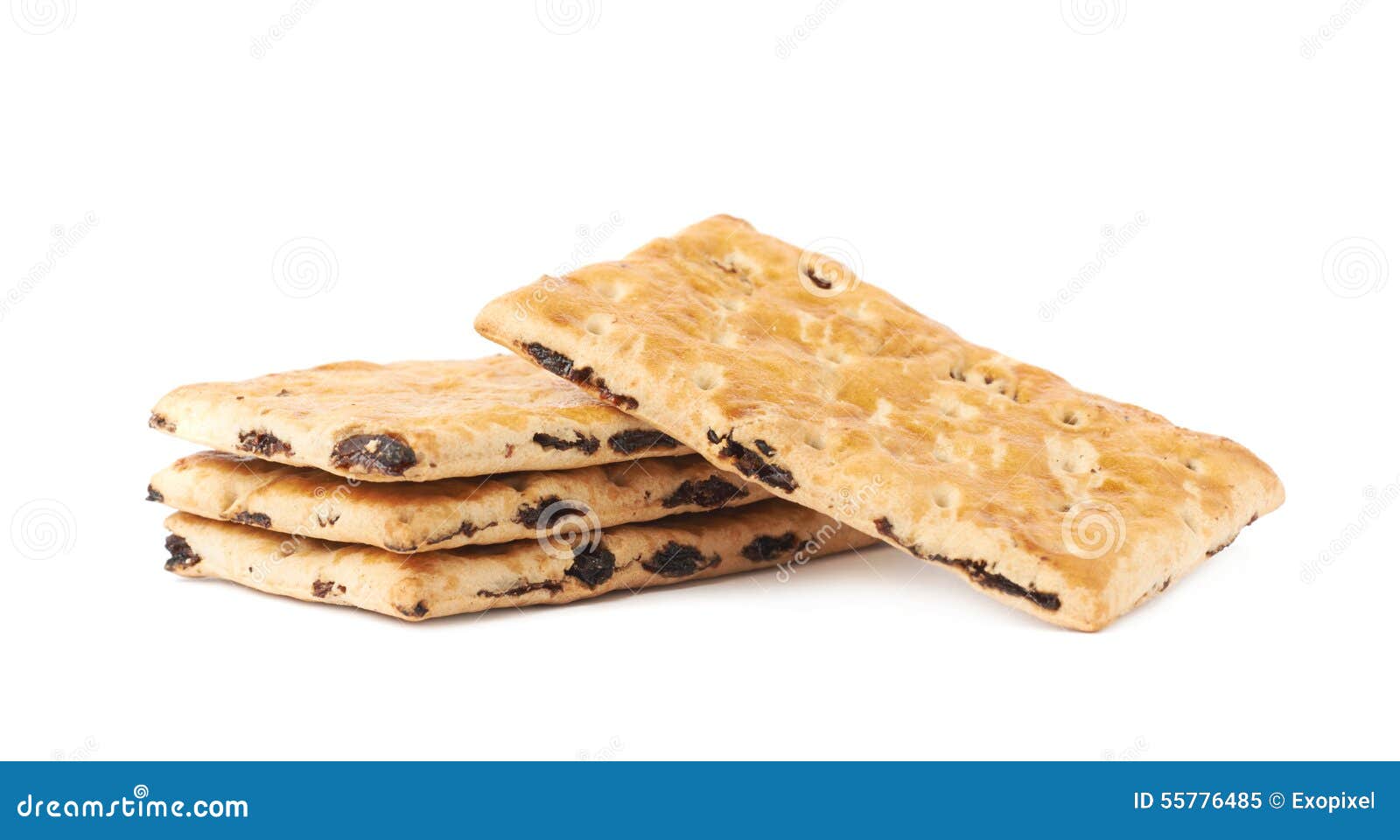 Cracker Raisin Cookies Composition Stock Image - Image of square, grain: 55776485