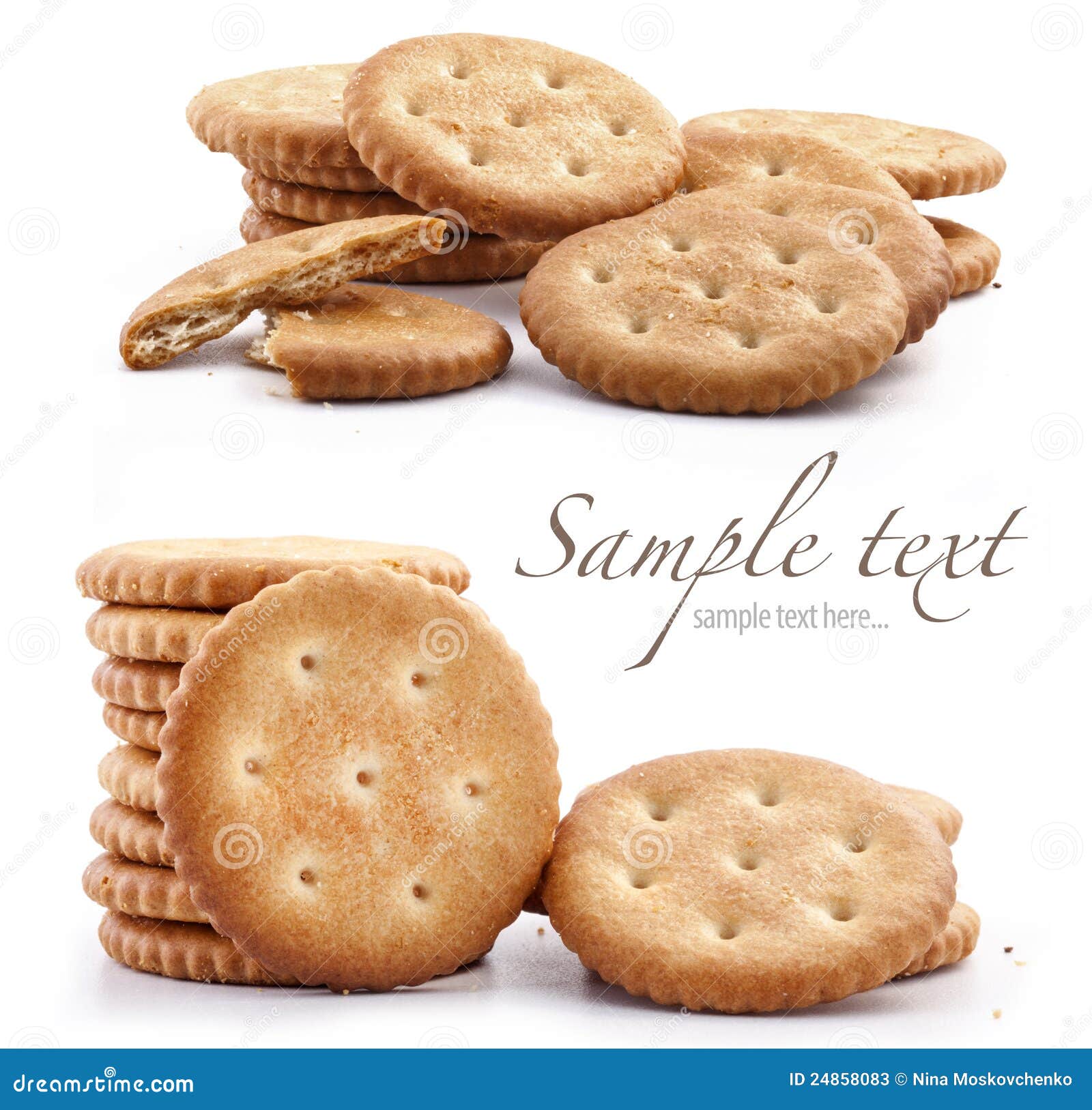 Cracker rotondi immagine stock. Immagine di dorato, gamma - 24858083