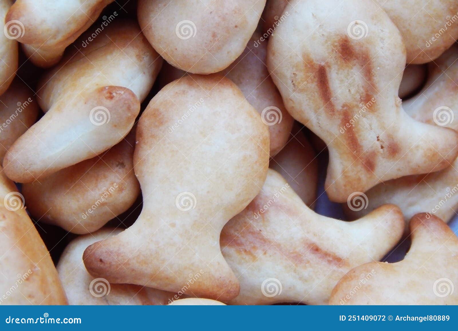 Cracker in the Shape of a Fish Close-up. Background, Texture Stock ...