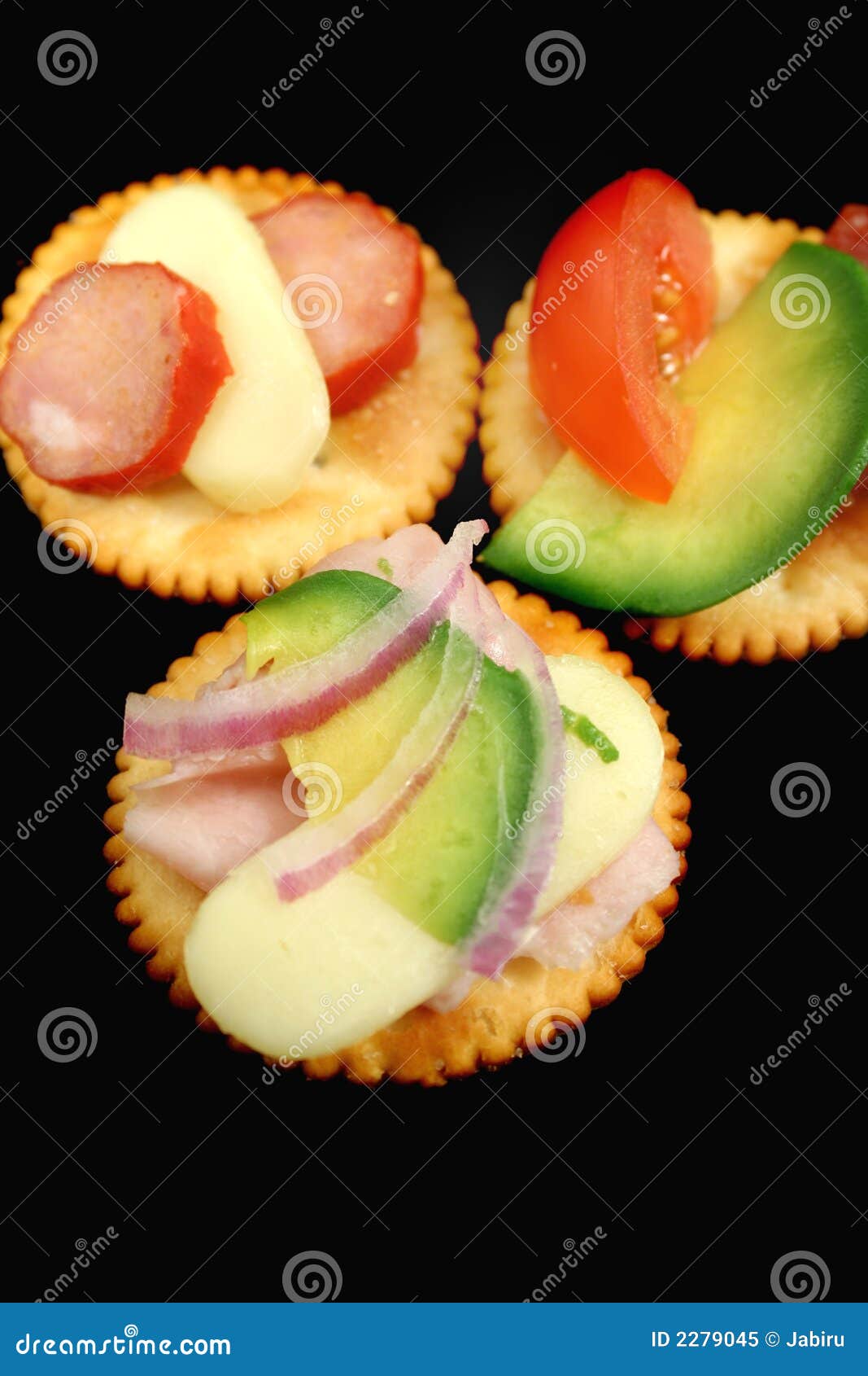 Cracker Snack 3 stock image. Image of crackers, garnish - 2279045