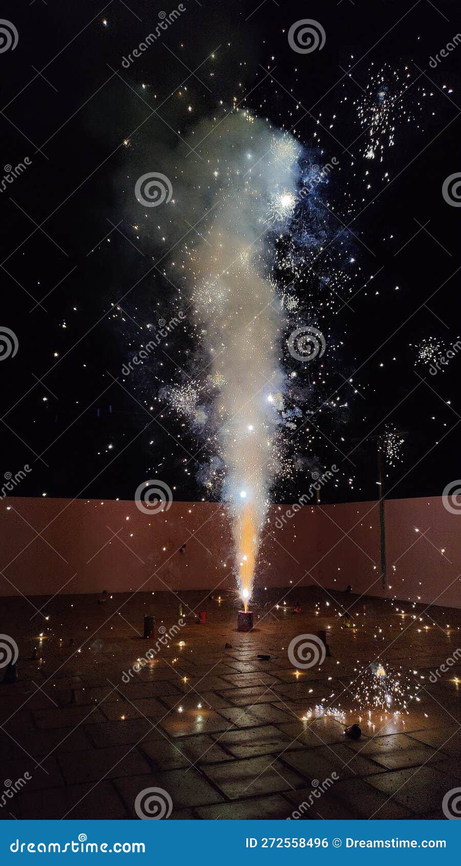 Cracker Sparkling during a Diwali Night Stock Photo - Image of moon ...