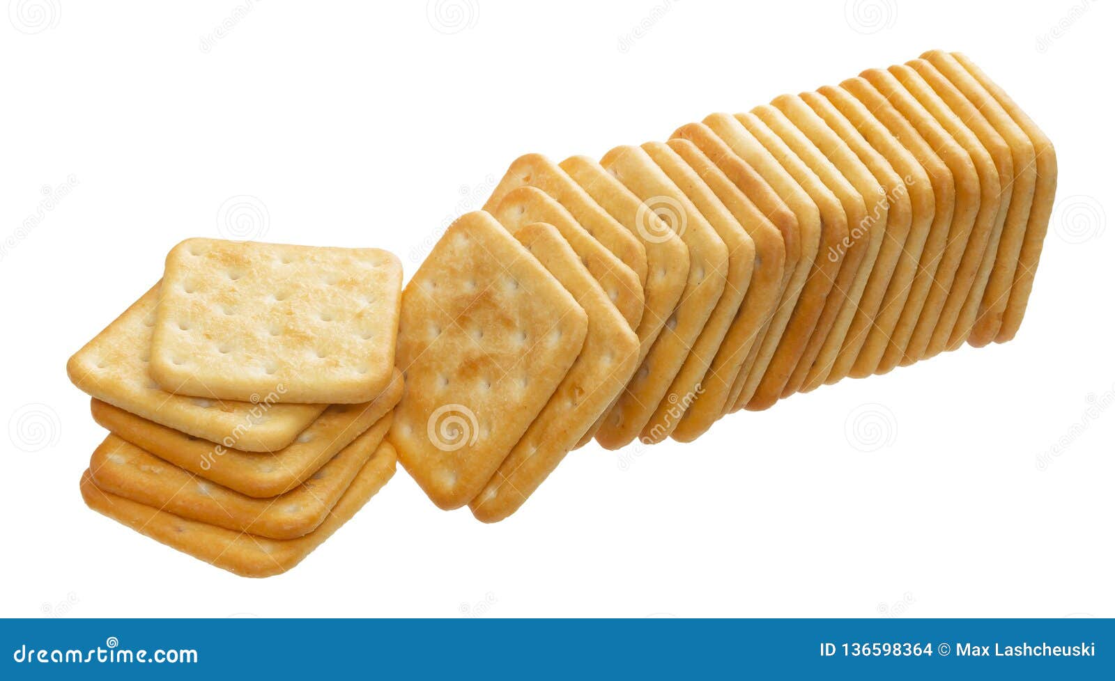 Cracker Stack Isolated on White Background Stock Photo - Image of ...