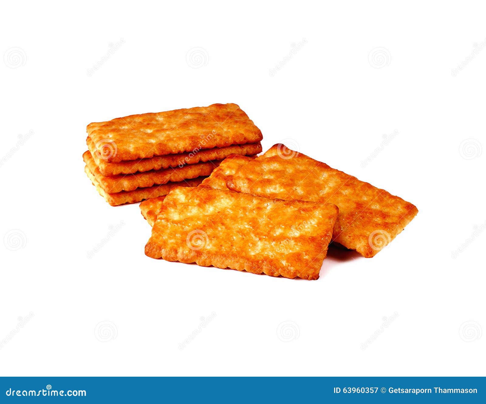 Cracker on White Background Stock Image - Image of cookie, calories ...
