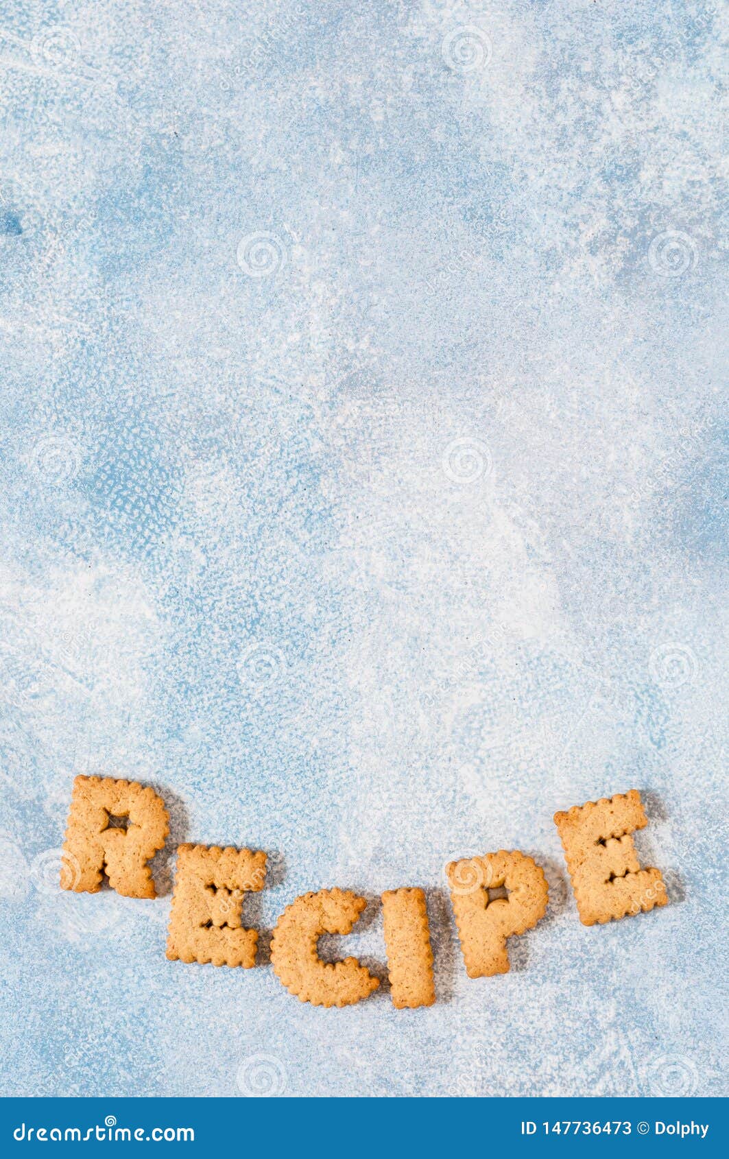 Crackers Arranged As a Word Recipe Stock Image - Image of food, bakery ...