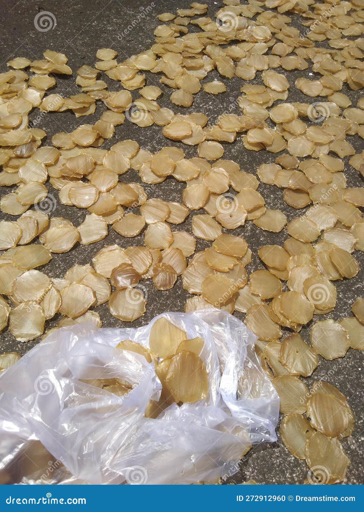Crackers that are Being Dried in the Sun before Being Fried and Eaten ...