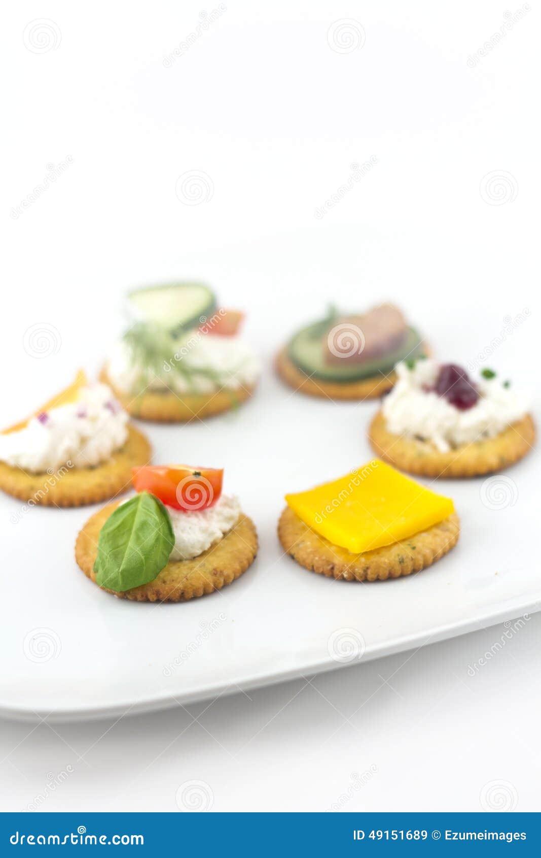 Crackers Canopes with Toppings Stock Image - Image of crispy, fancy ...