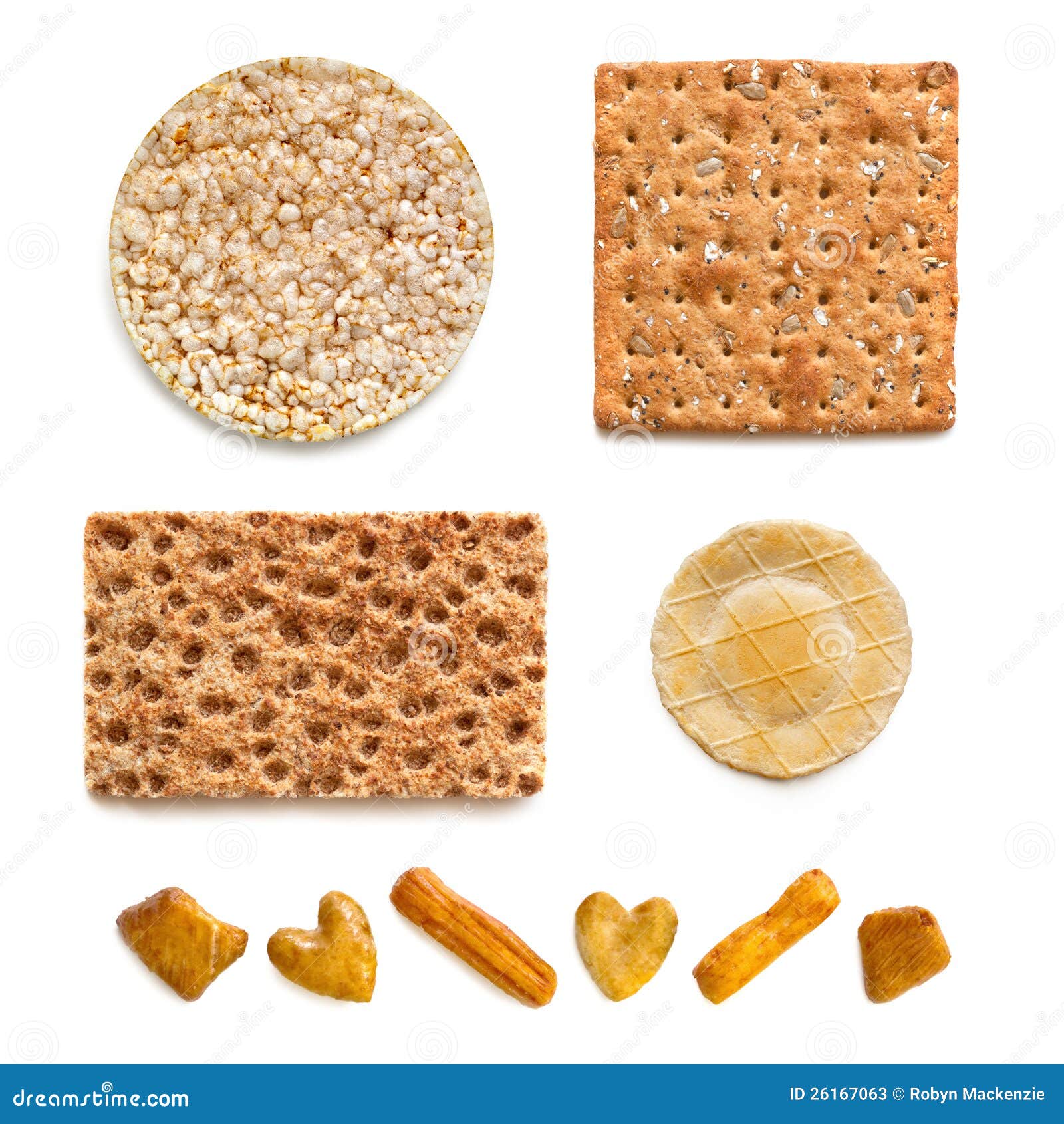 Crackers Collection Over White Stock Image - Image of food, variety ...