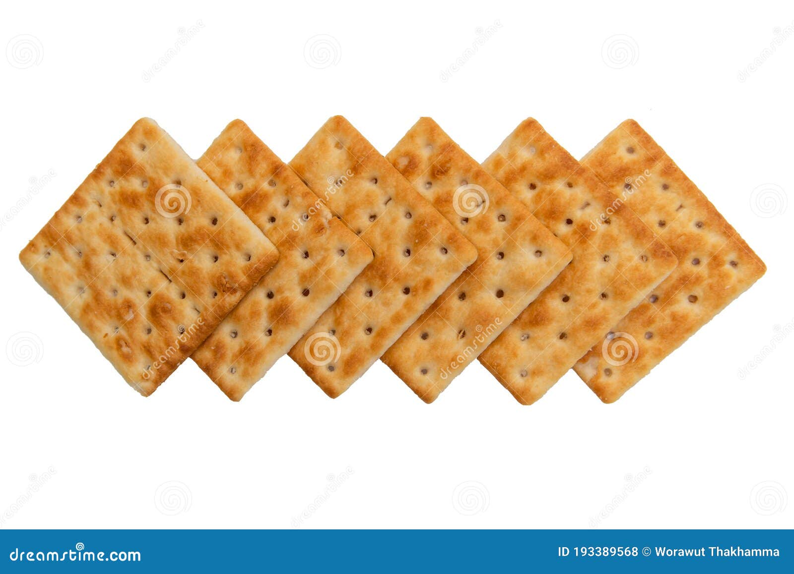 Crackers on a White Background. Stock Photo - Image of dessert, food ...