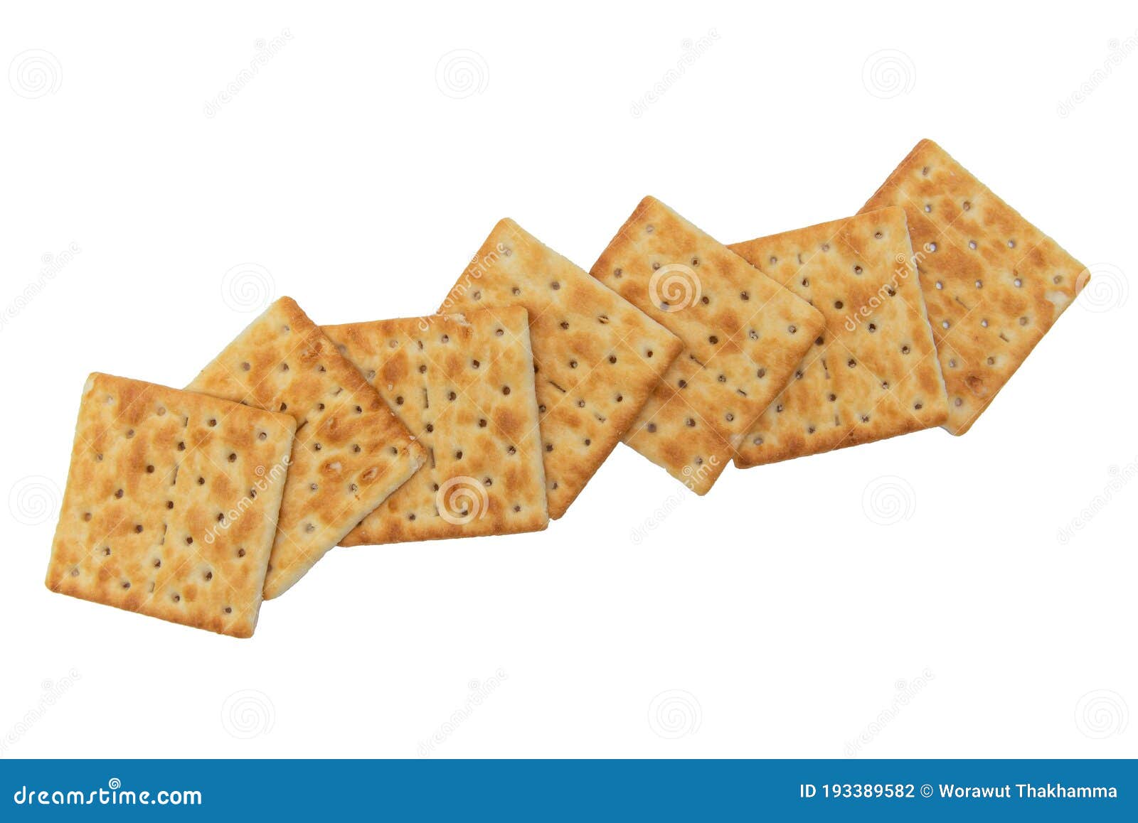 Crackers on a White Background. Stock Photo - Image of dish, cuisine ...