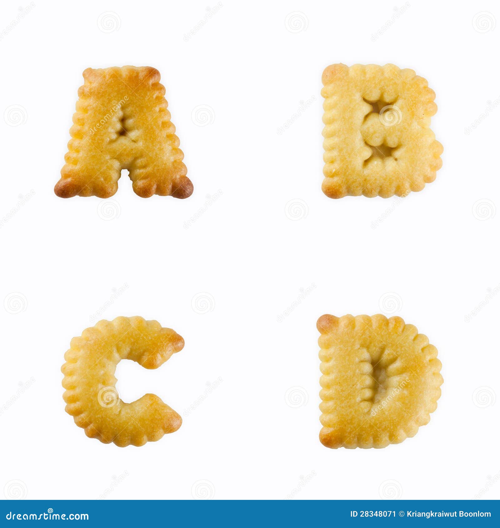 Crackers in the Form of the Alphabet : a-D Stock Image - Image of ...