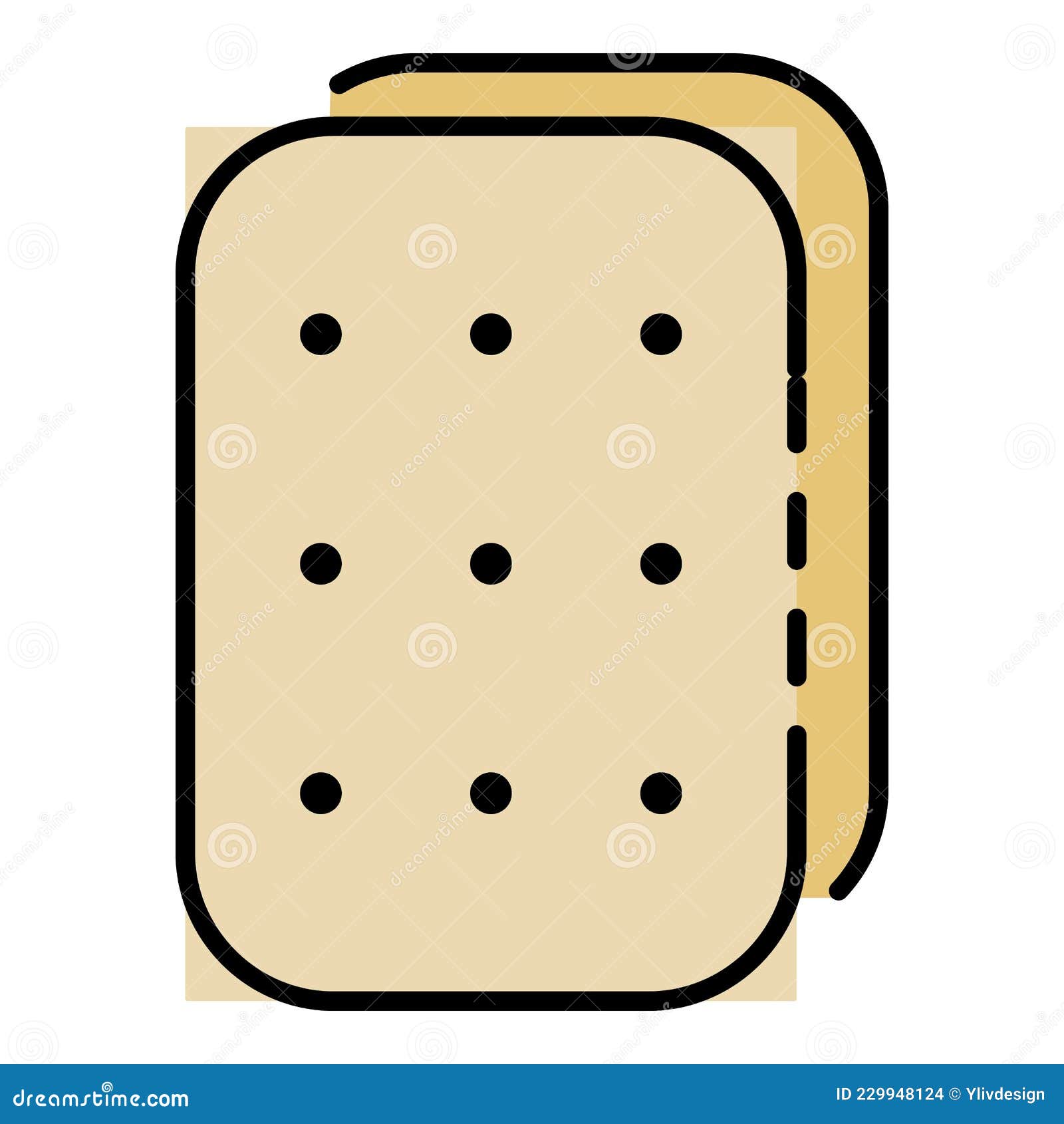 Crackers Icon Color Outline Vector Stock Vector - Illustration of food ...