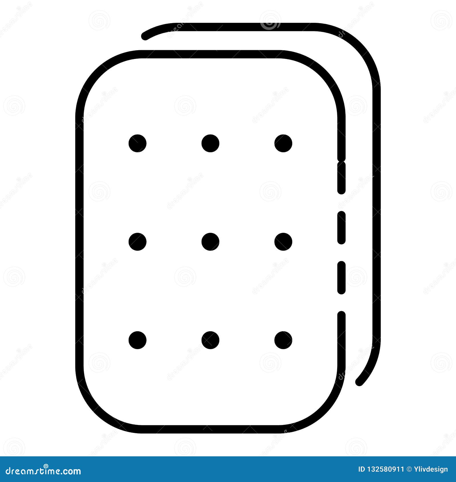 Crackers Icon, Outline Style Stock Vector - Illustration of meal, flour ...