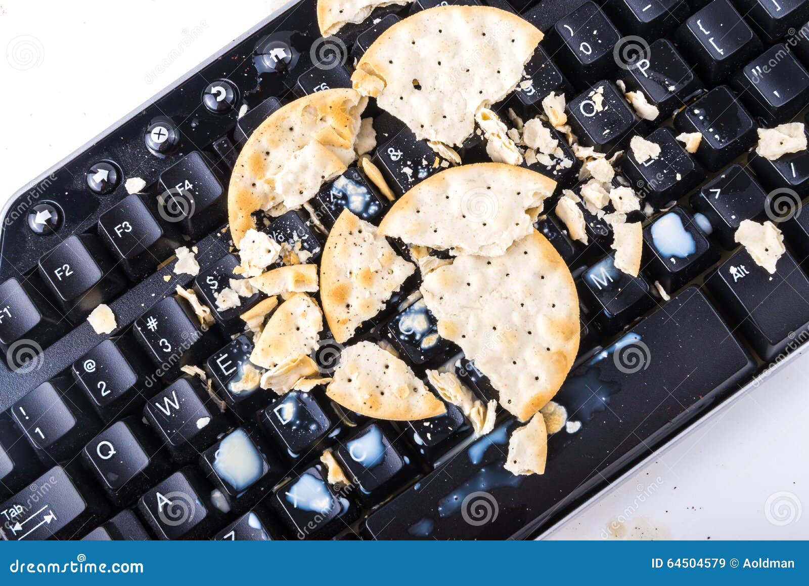 Crackers on the keyboard stock image. Image of cracker - 64504579