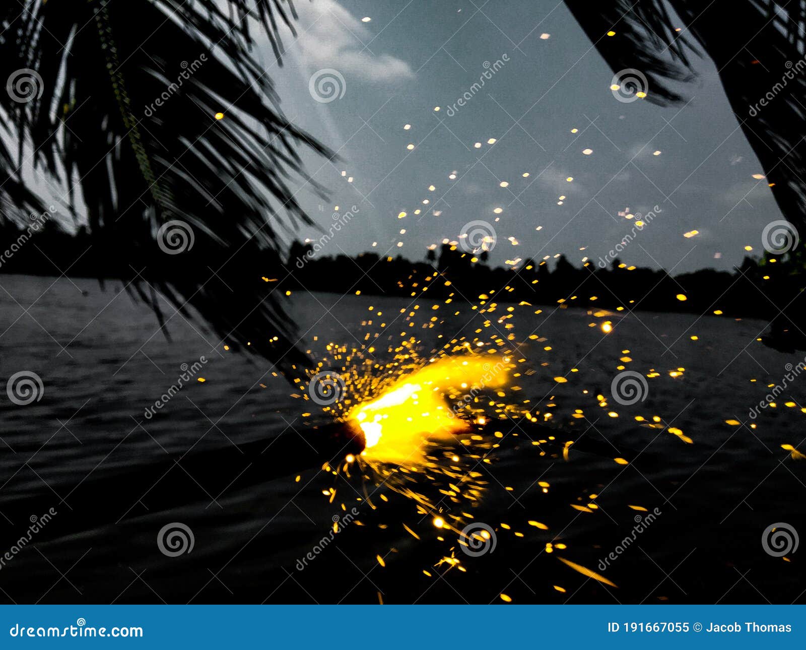 Crackers at low spark stock image. Image of darkness - 191667055