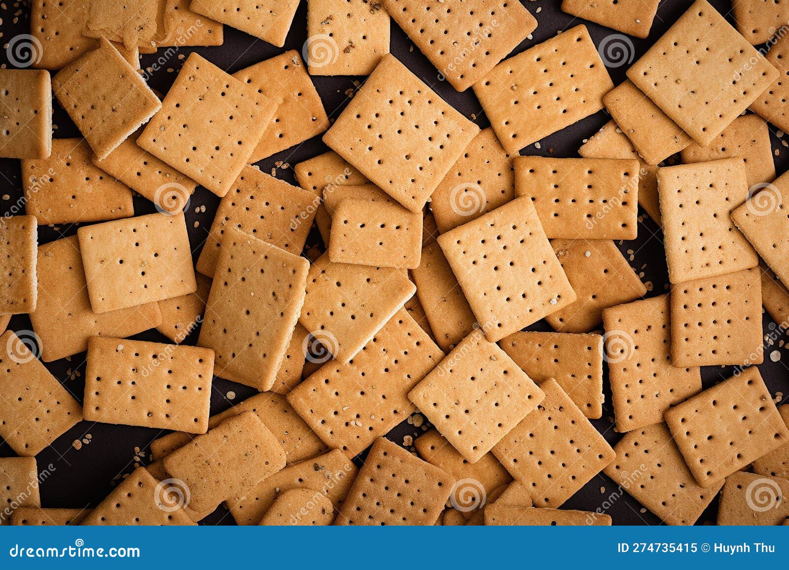 Crackers Seamless Background, Top-down View. Shot Using A Hasselblad ...