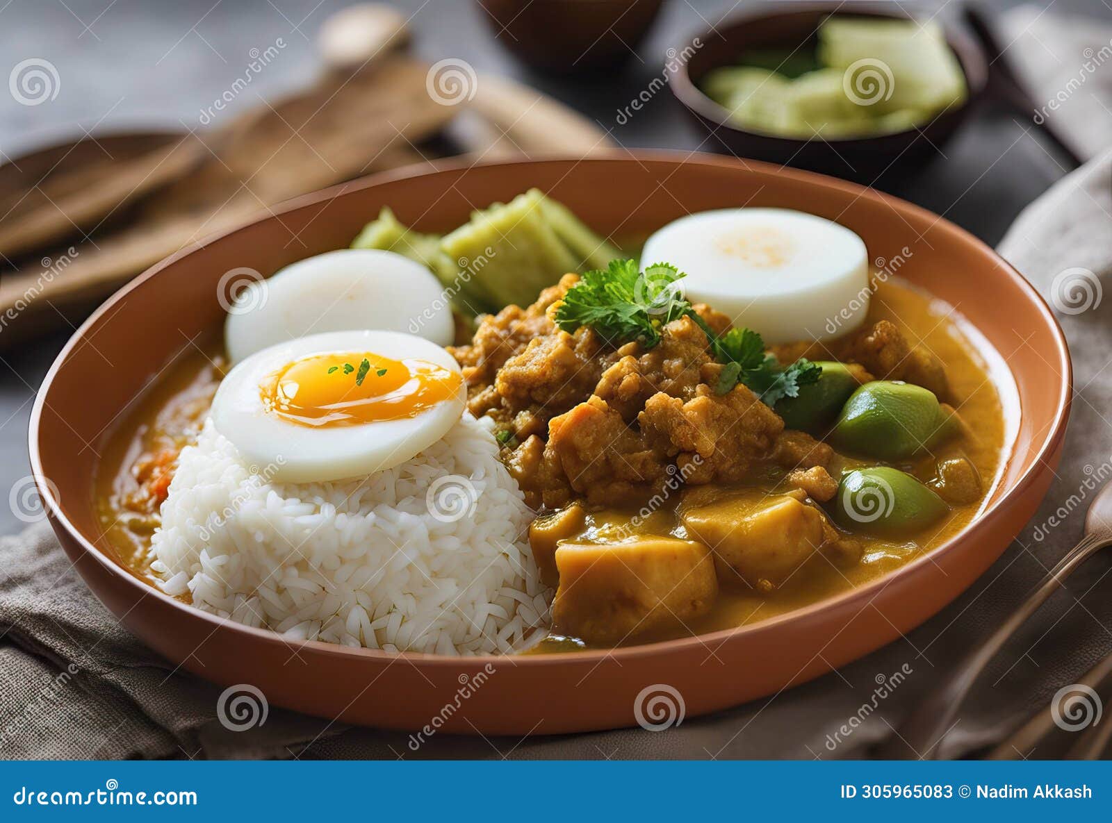 Crackers Vegetables Served Focus Boiled Egg Padang Cake Selective ...