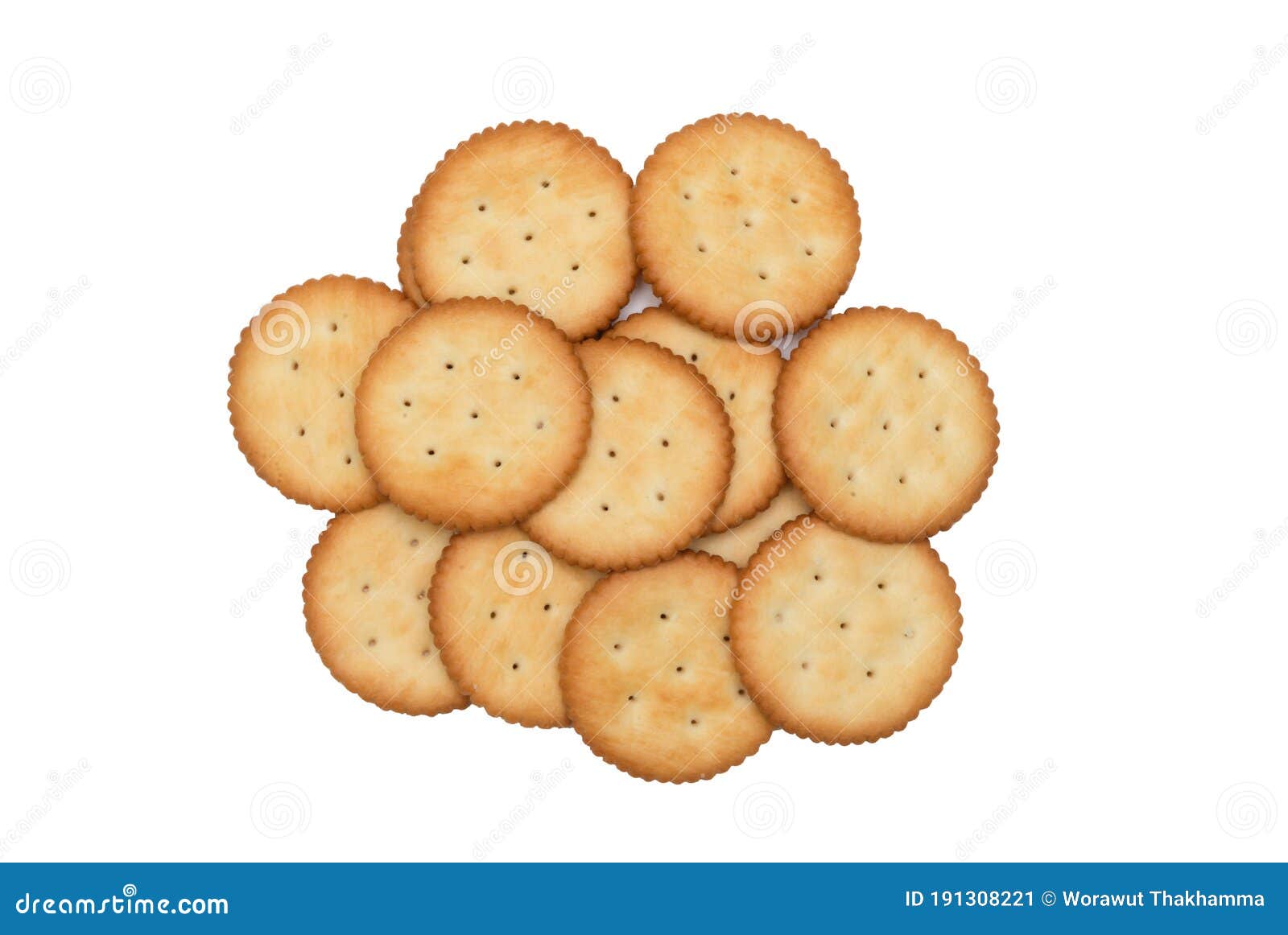 Crackers on a White Background. Stock Image - Image of crackers, bread ...