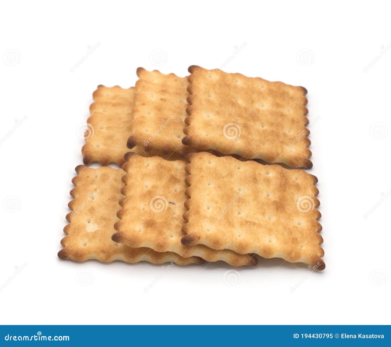 Crackers on a White Background Stock Image - Image of group, meal ...
