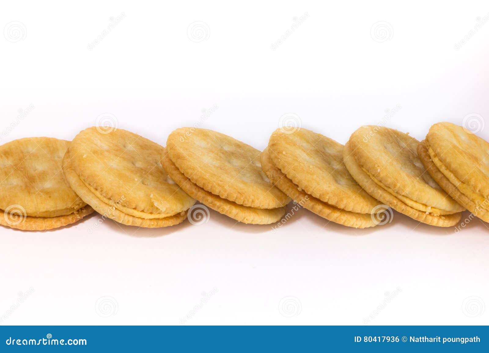 Crackers on White Background Stock Photo - Image of macro, crackers ...