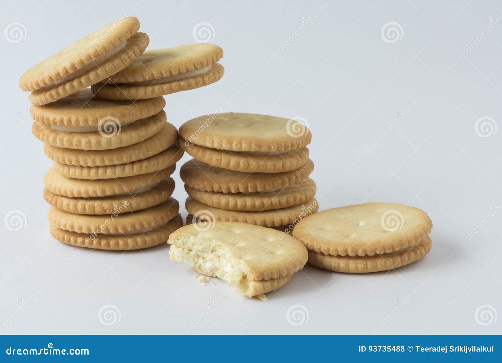 Crackers on the White Background Stock Photo - Image of tasty, gourmet ...