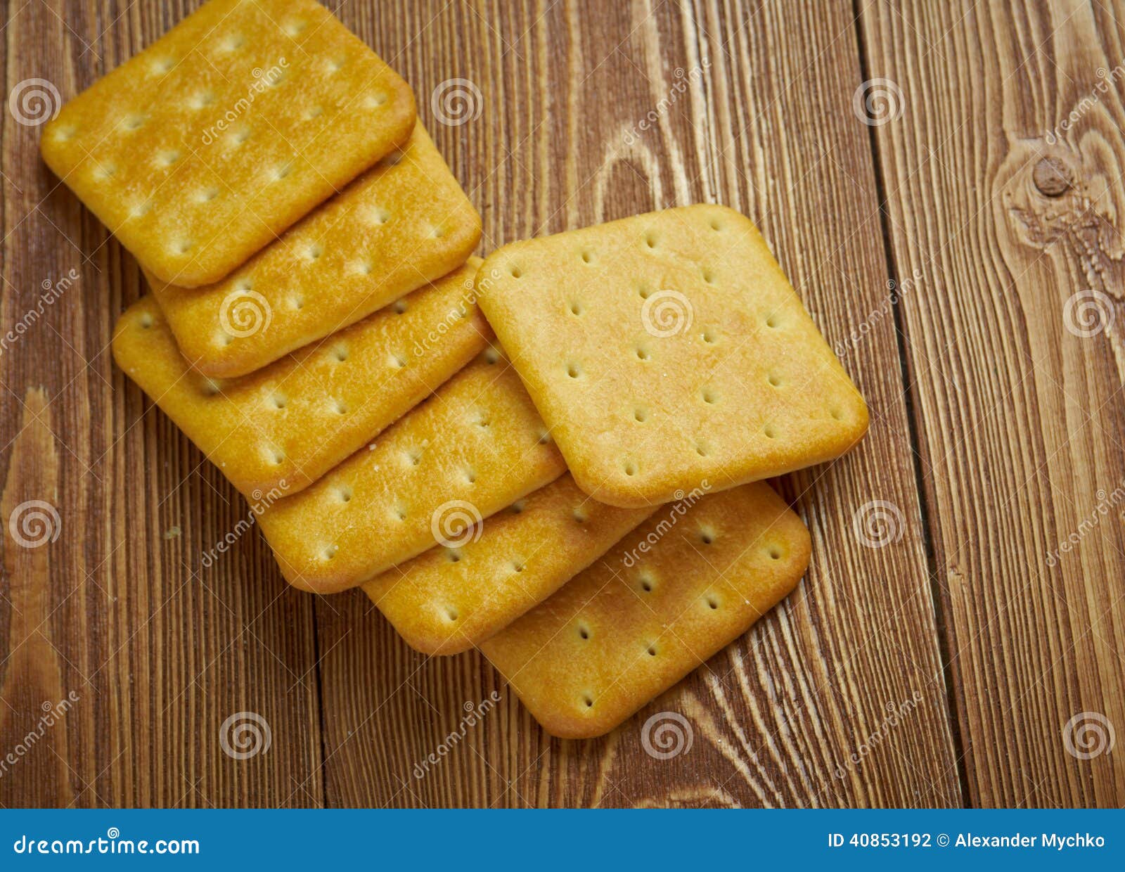 Crackers on wood table stock photo. Image of wooden, crackers - 40853192