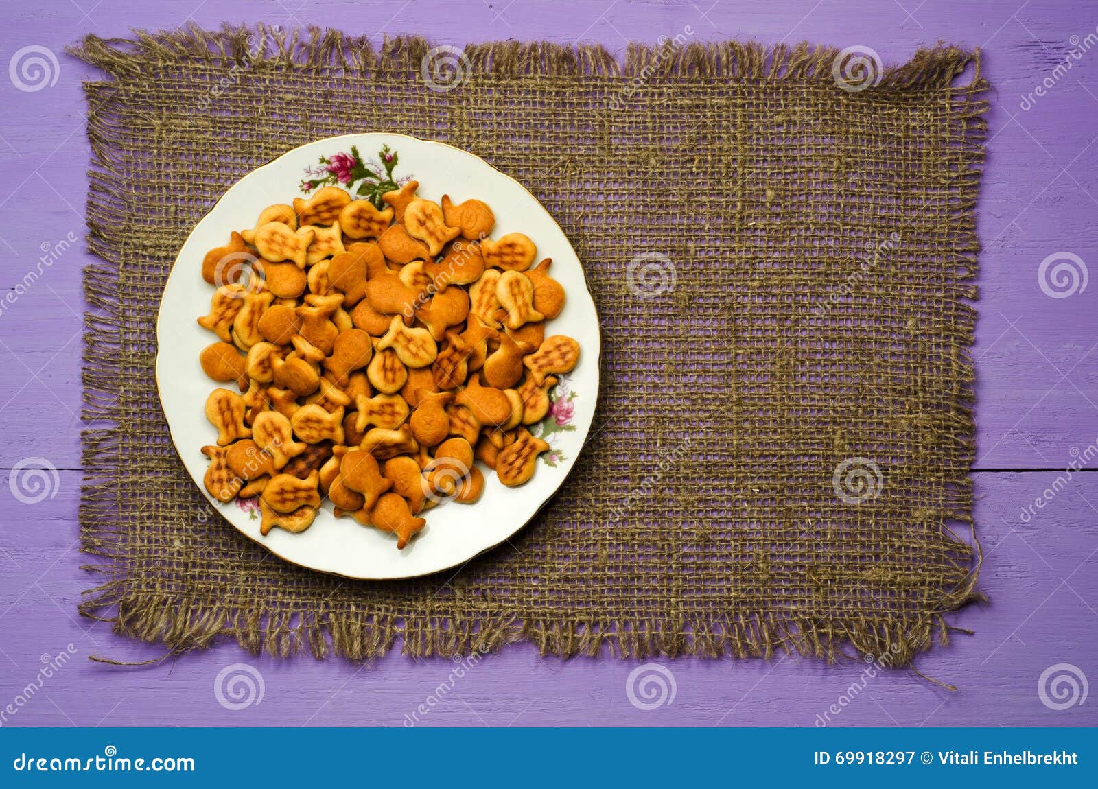 Crackers on a Wooden Table. Stock Image - Image of appetizer, salted ...