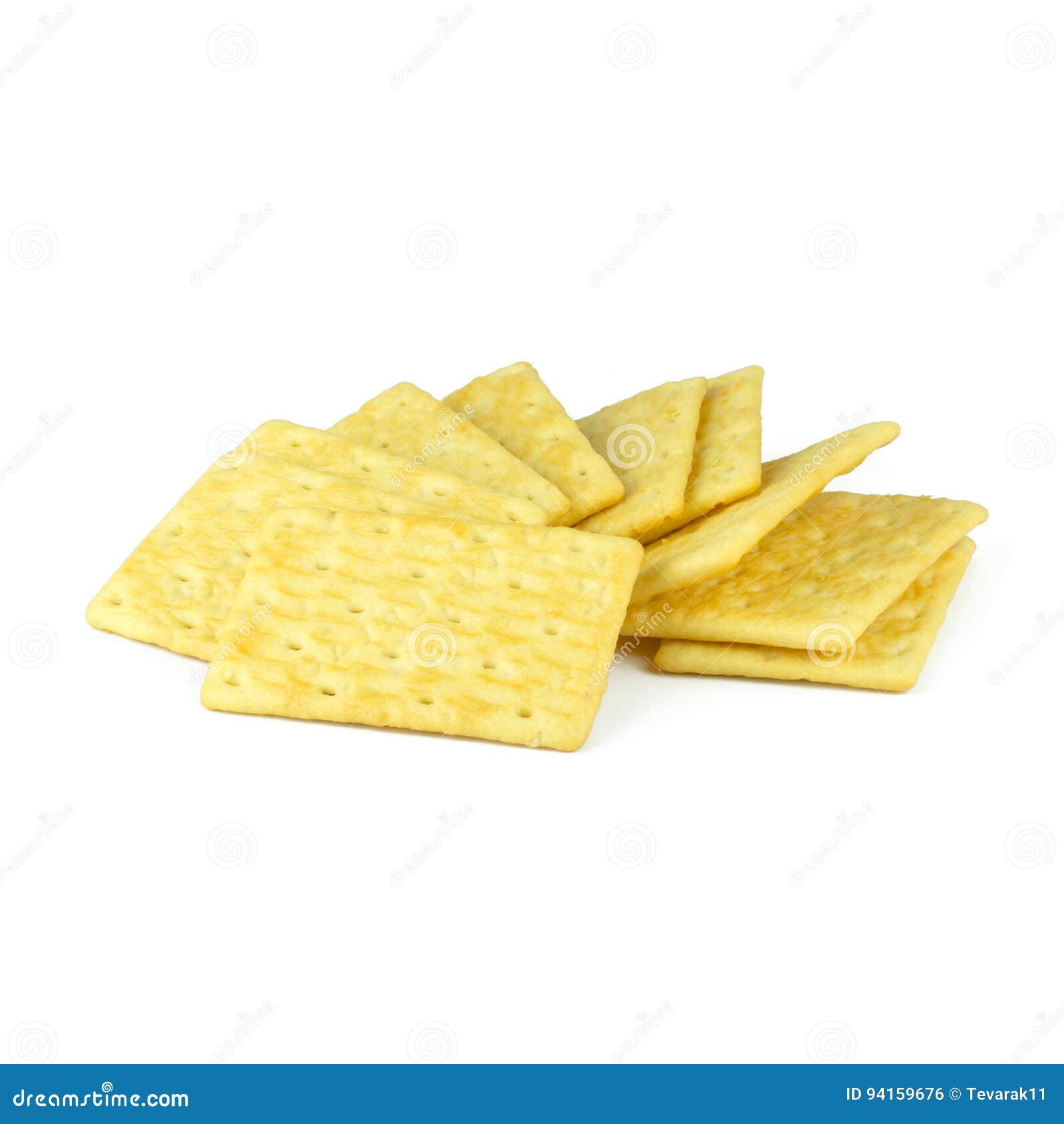 Crackers Yellow Isolated on White Stock Photo - Image of cracker, baked ...