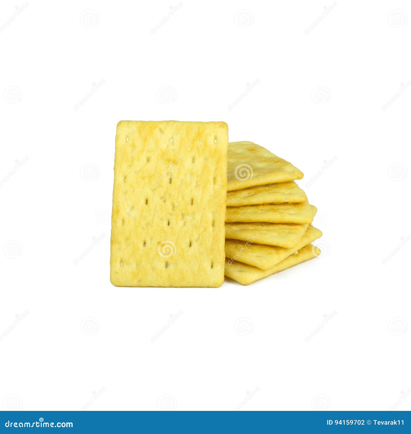 Crackers Yellow Isolated on White Stock Photo - Image of gourmet, brown ...