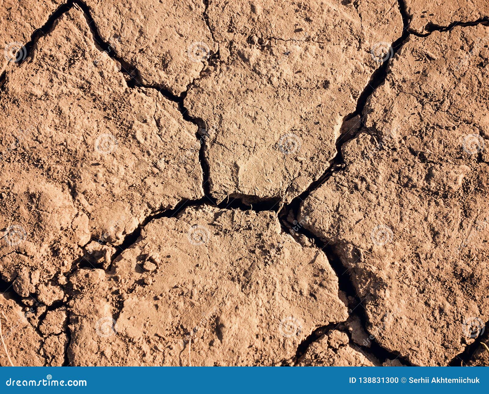 Crackes on the Yellow Ground Stock Photo - Image of environmental ...