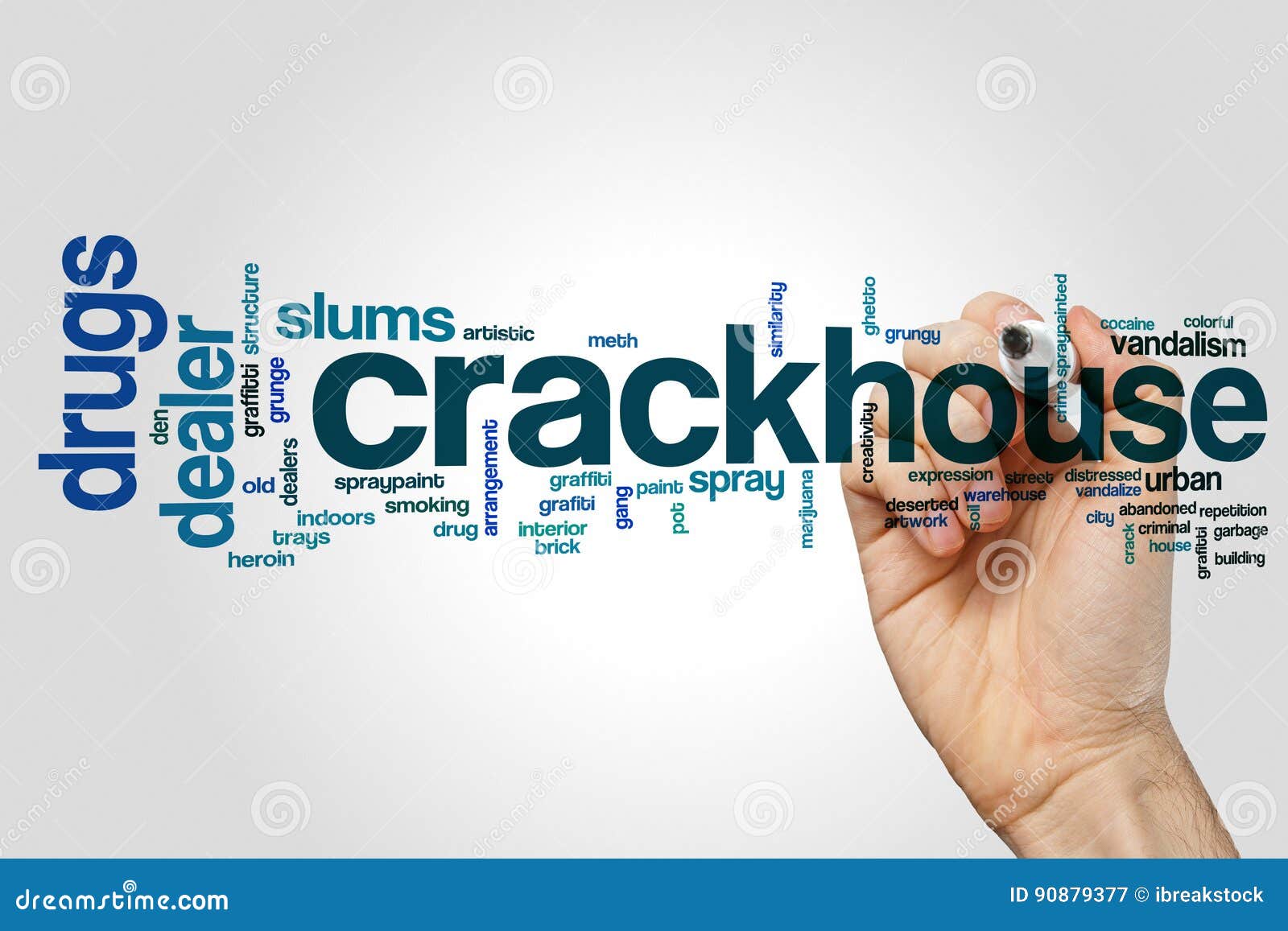 Crackhouse Word Cloud Concept on Grey Background Stock Image - Image of ...